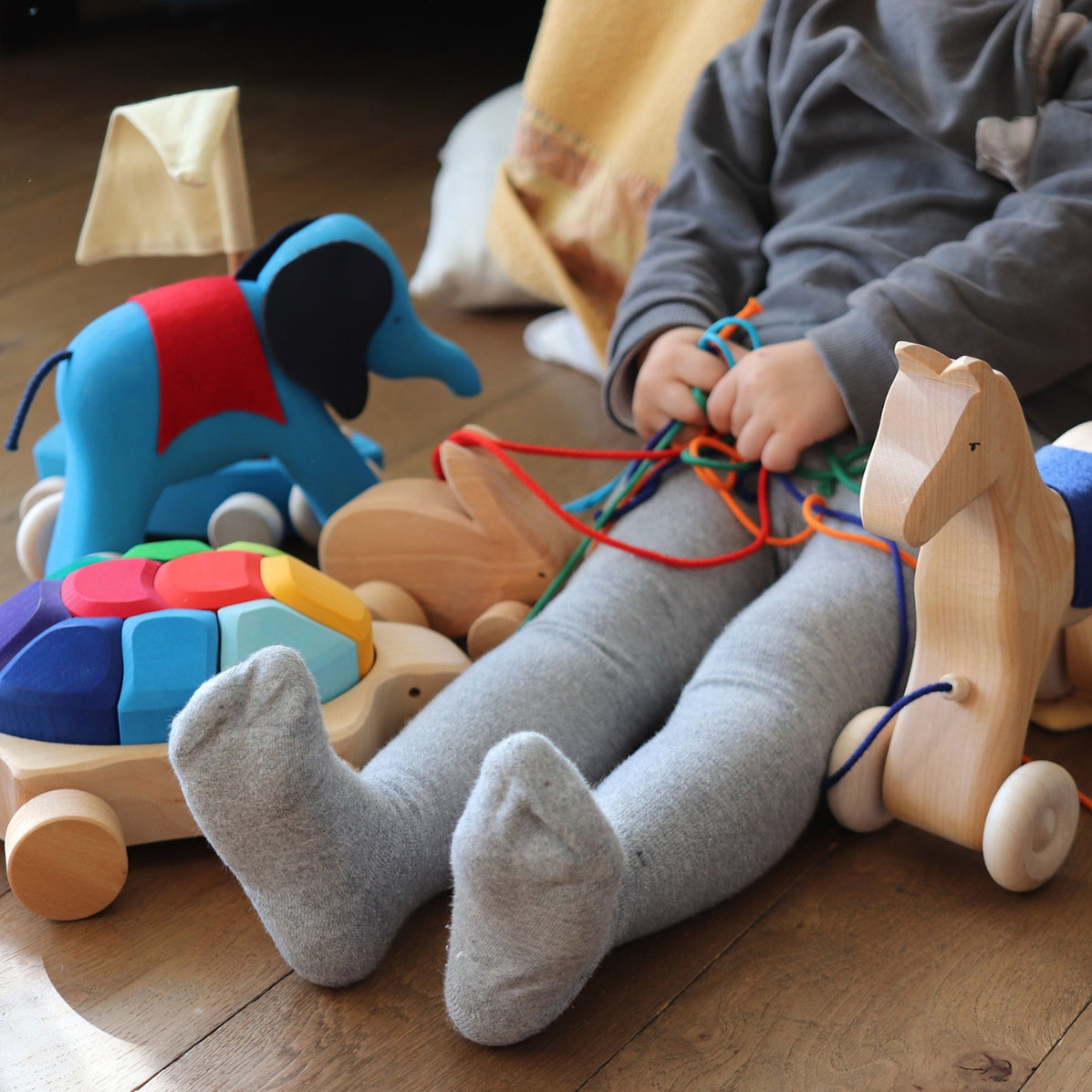 Grimm's Pull Along Rainbow Turtle Toddler Toy - Australia — Oskar's ...