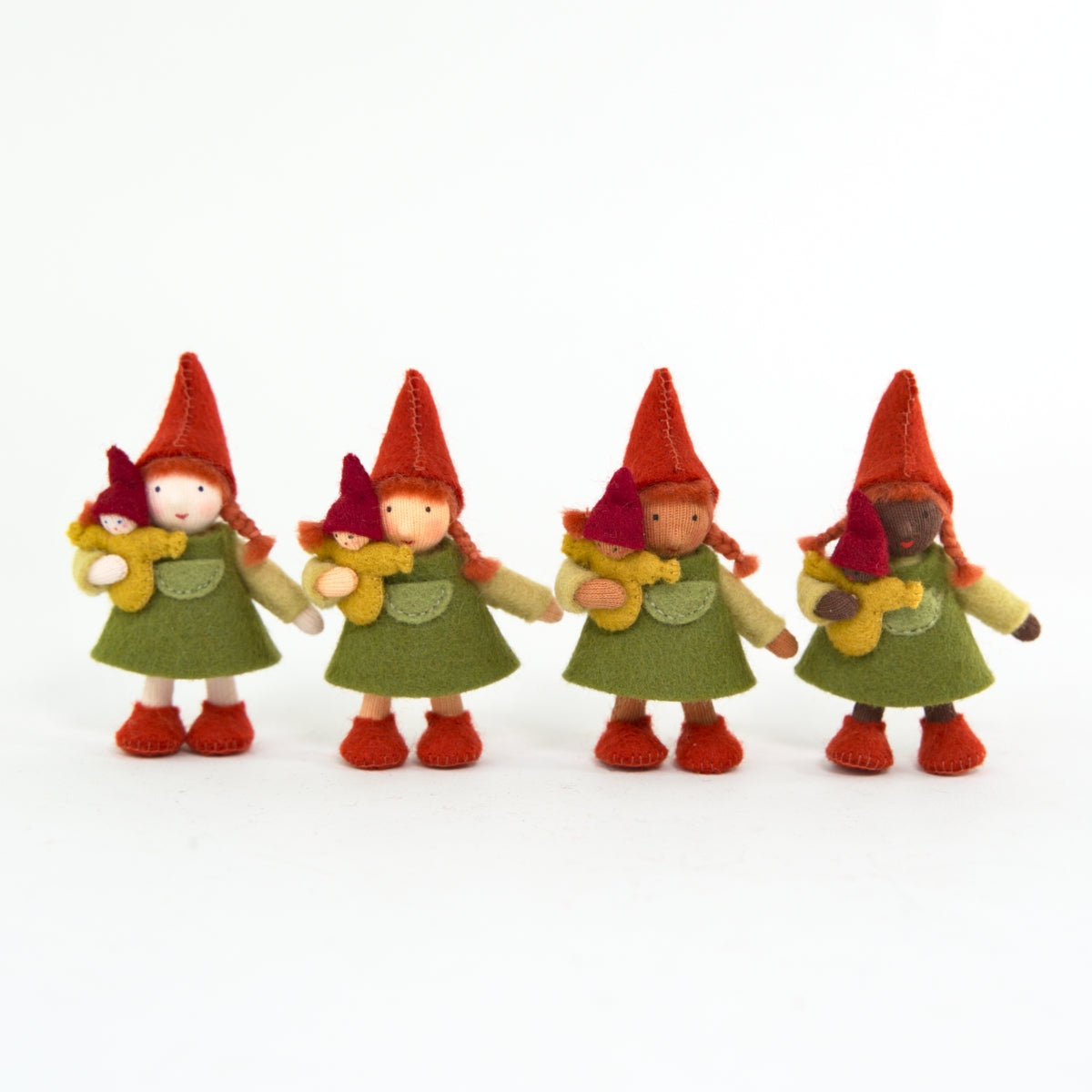Ambrosius Dwarf Family Little Girl with doll Felt Toys Australia ...