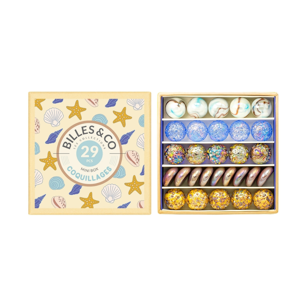 Billes & Co Marbles Seashells Mini Box | Australia — Oskar's Wooden Ark