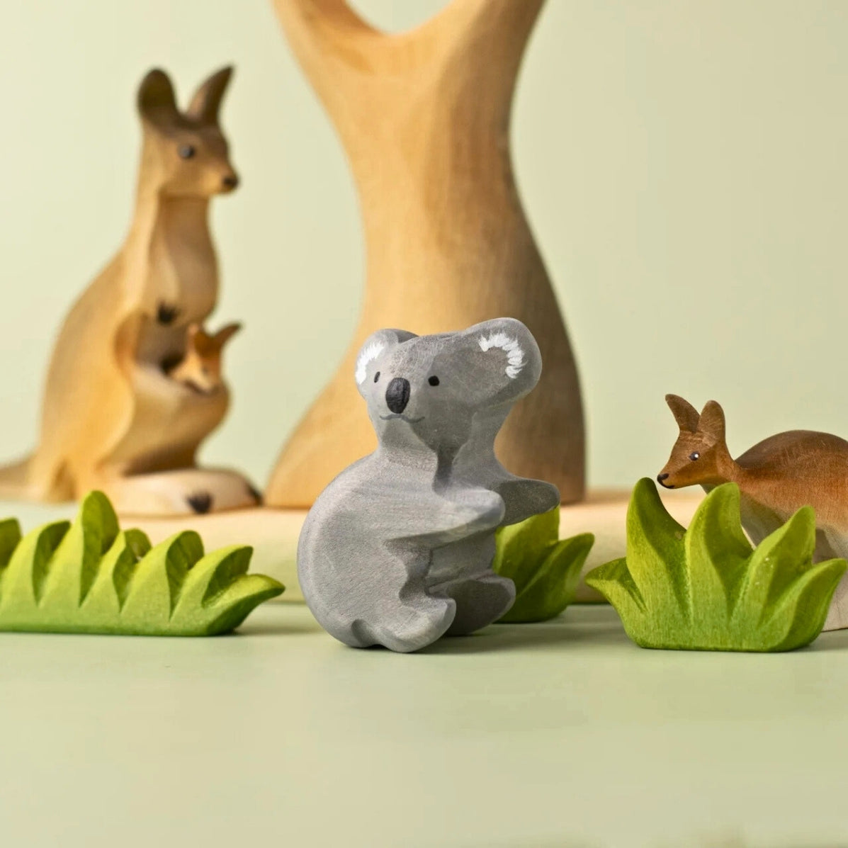 Bumbu Toys Wooden Koala & Joey Set of 2, Australia — Oskar's Wooden Ark