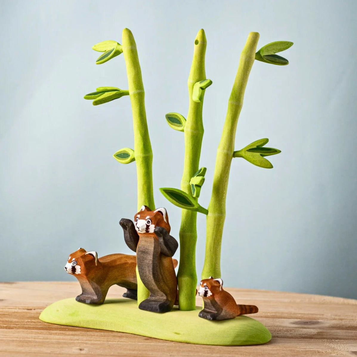 Bumbu Toys Wooden Red Panda Set + Bamboo Australia — Oskar's Wooden Ark
