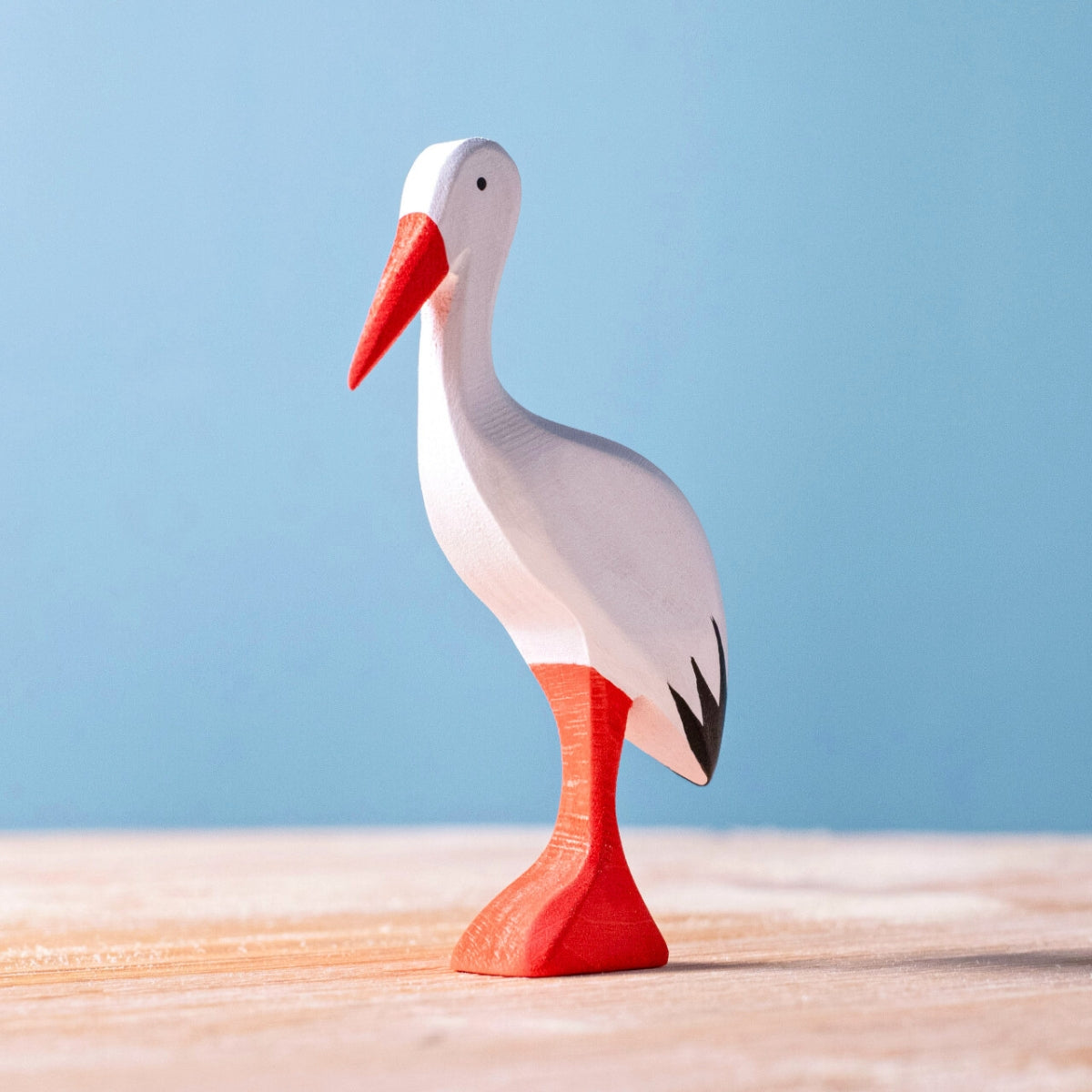 BumbuToys Wooden Bird - White Stork - Australia — Oskar's Wooden Ark