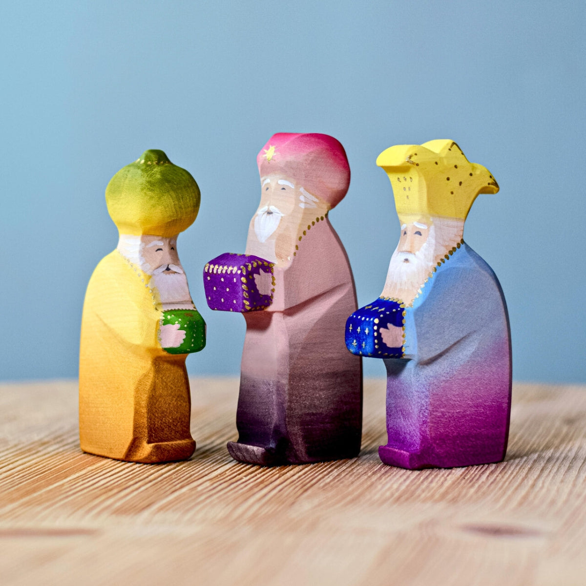 Bumbu Toys Wooden Figures, The Three Kings - AU — Oskar's Wooden Ark
