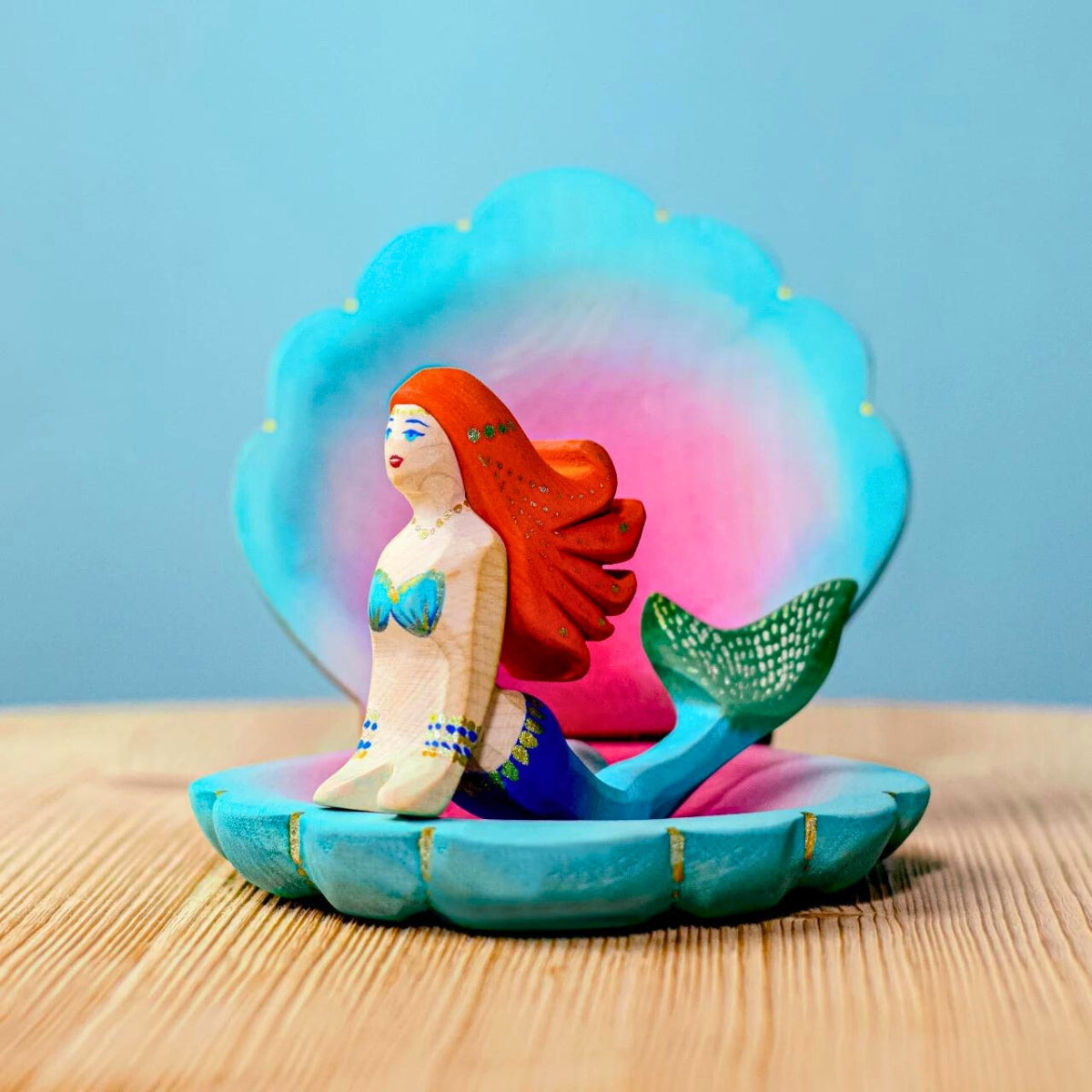 Bumbu Toys Wooden Mermaid and Shell Set, Australia — Oskar's Wooden Ark