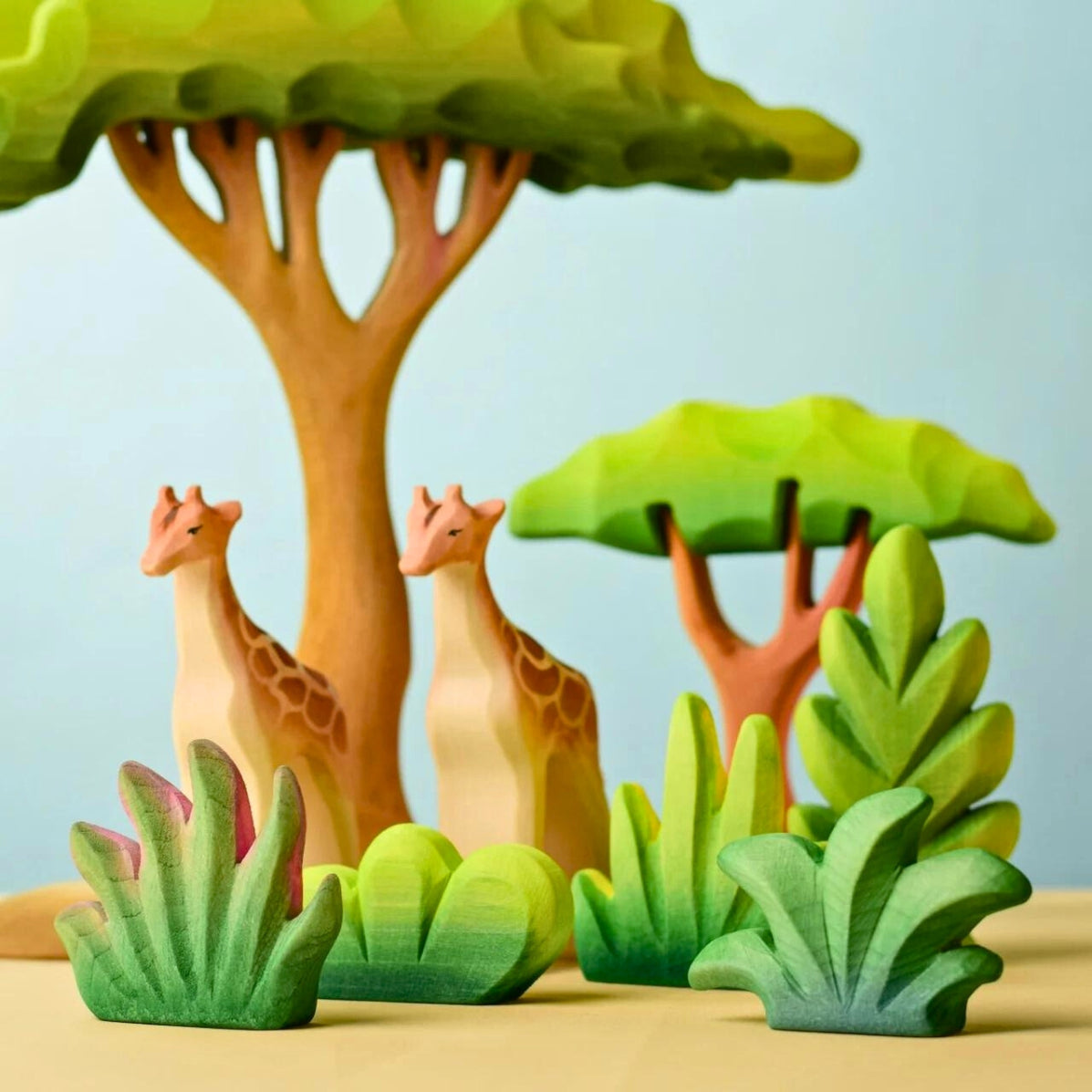 Bumbu Toys Wooden Figure - Bushes Set- Australia — Oskar's Wooden Ark