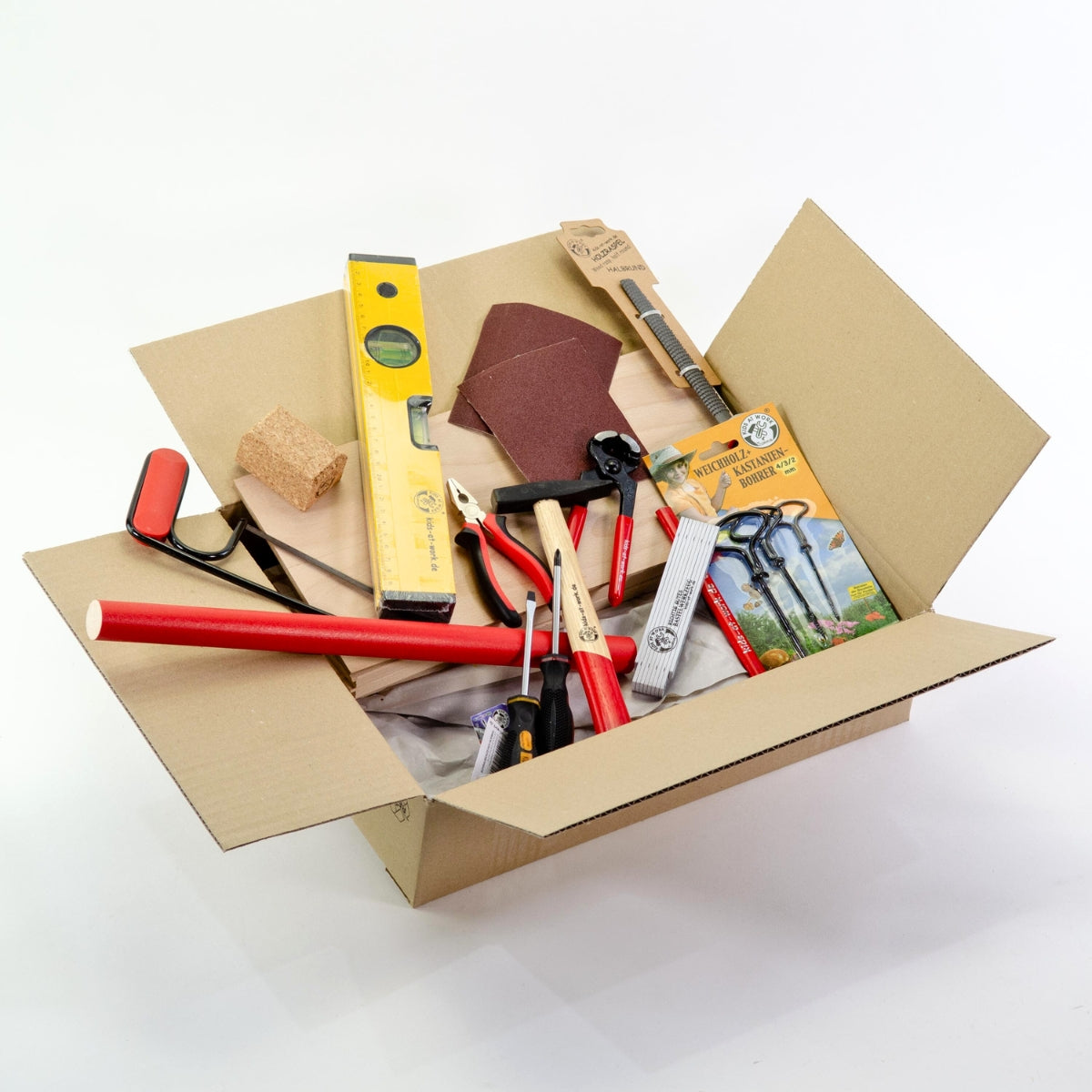 Tool Box Wooden DIY Kit Corvus Kids at work real tools for kids — Oskar ...