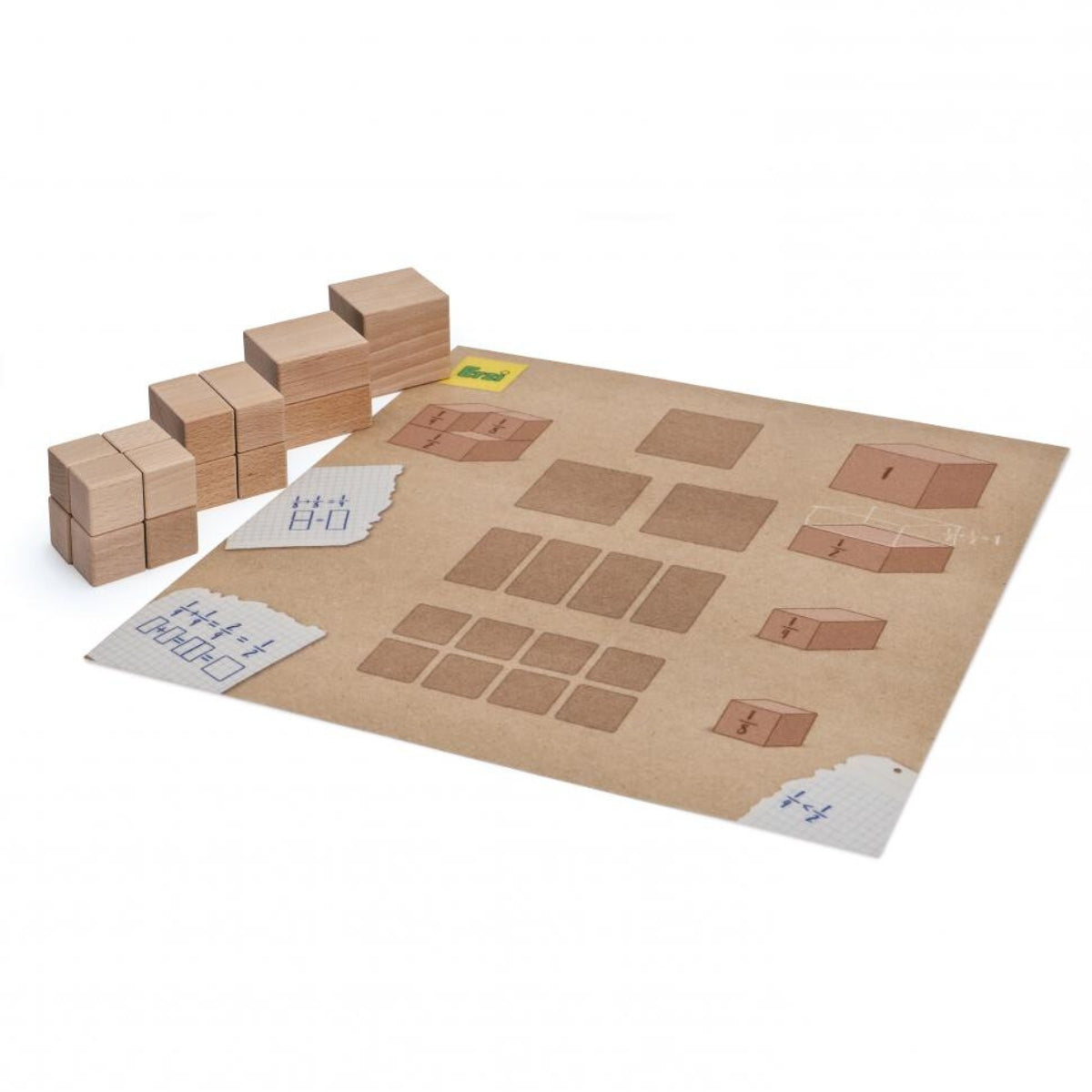 Erzi Wooden Math Toy - Fraction Blocks — Oskar's Wooden Ark