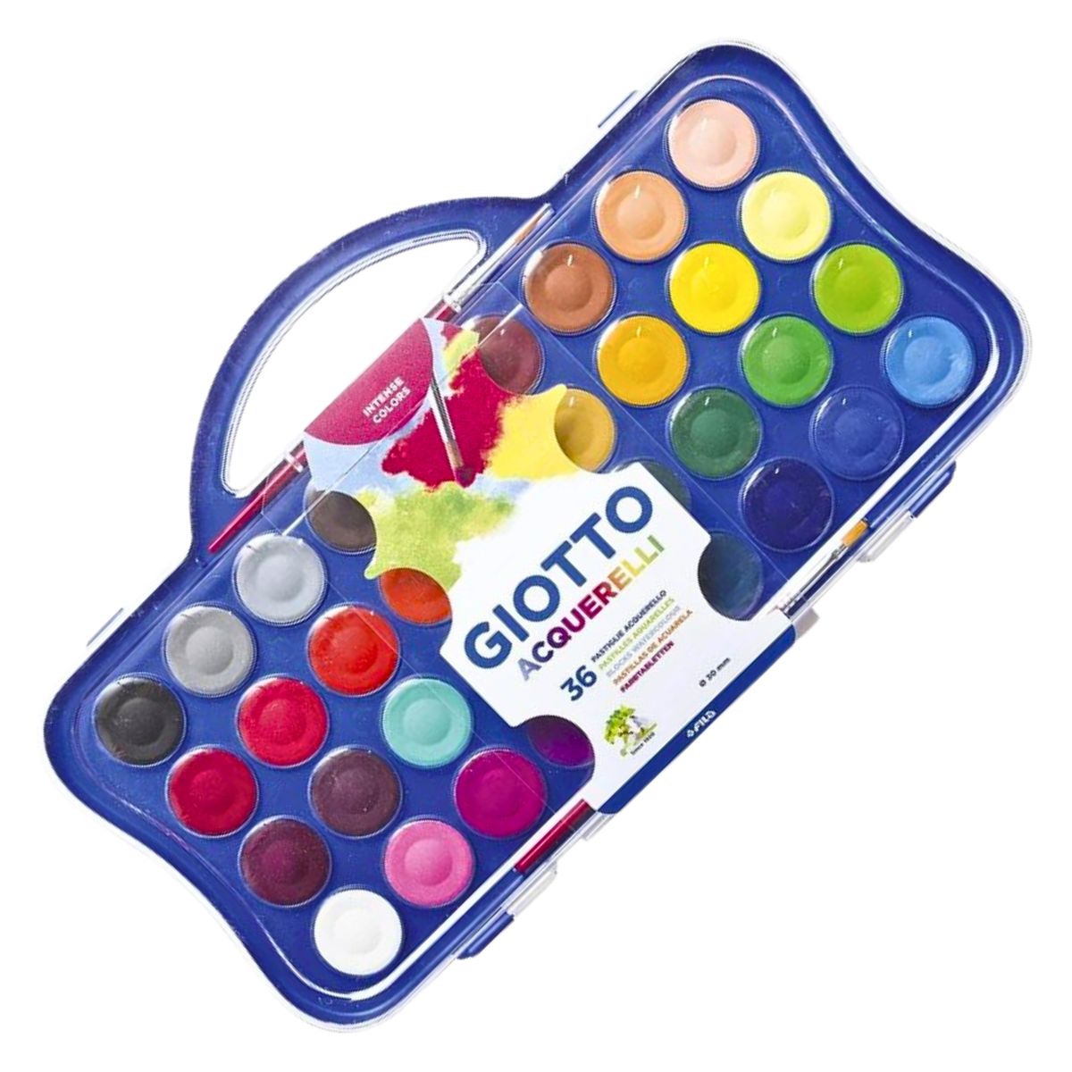 GIOTTO Watercolour Paint Set 36 pcs + 2 Brushes - Australia — Oskar's ...