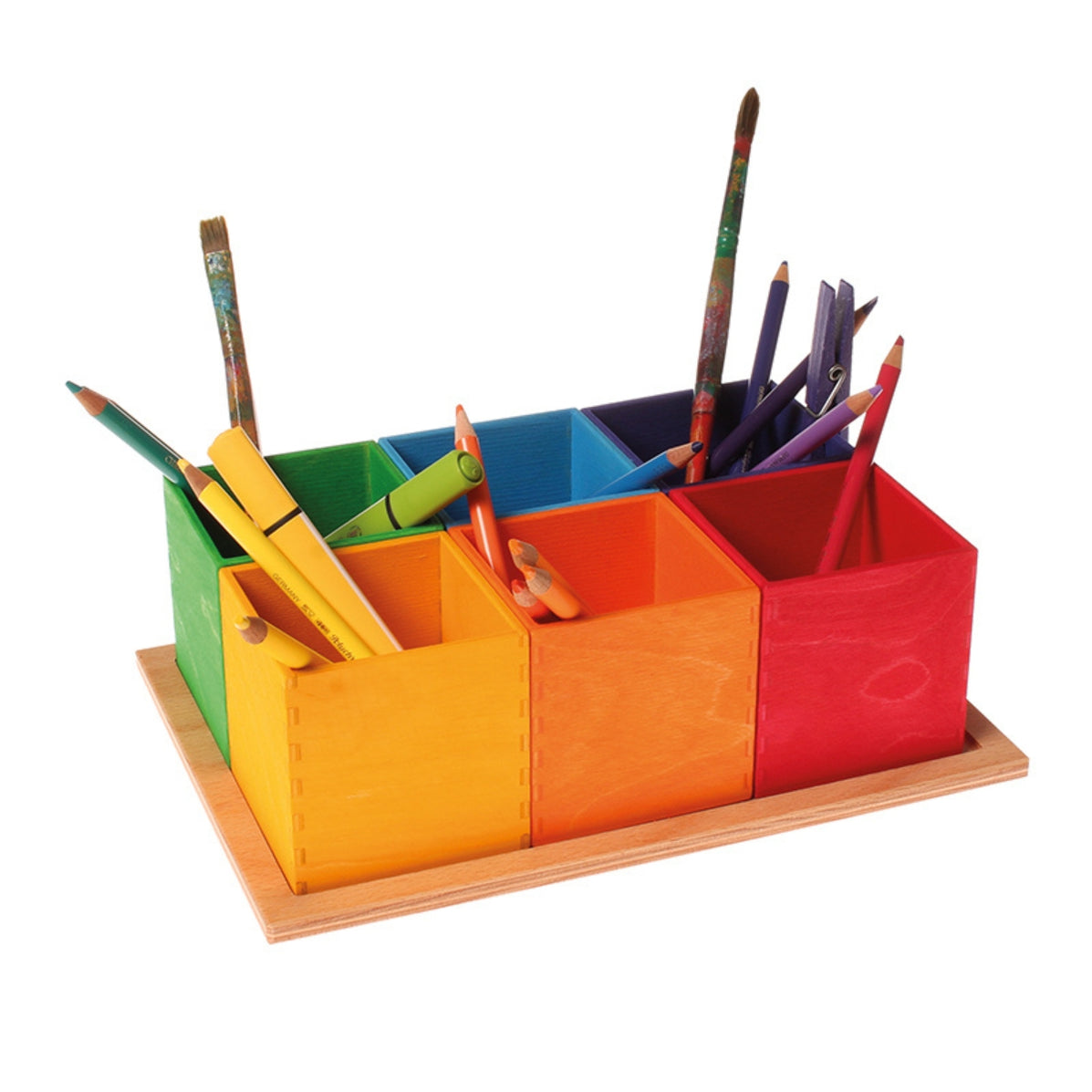 Grimm's Sorting Boxes Rainbow 6 Pieces - Oskar's Wooden Ark, Australia