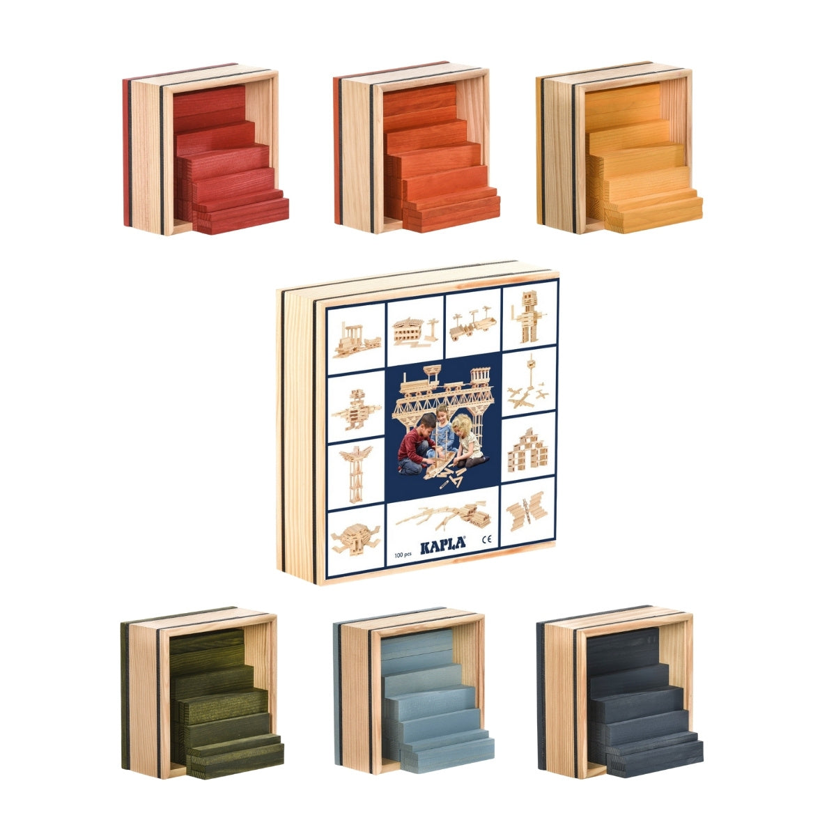 KAPLA Building Planks Bundle, Coloured + Natural — Oskar's Wooden Ark