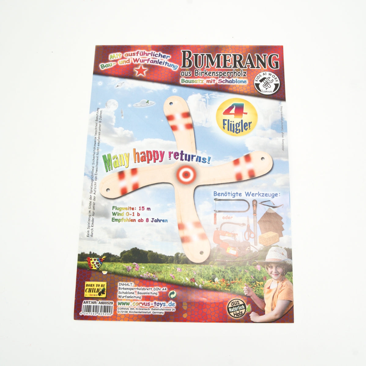 Kids at Work DIY Boomerang 4 Wings - Oskar's Wooden Ark in Australia