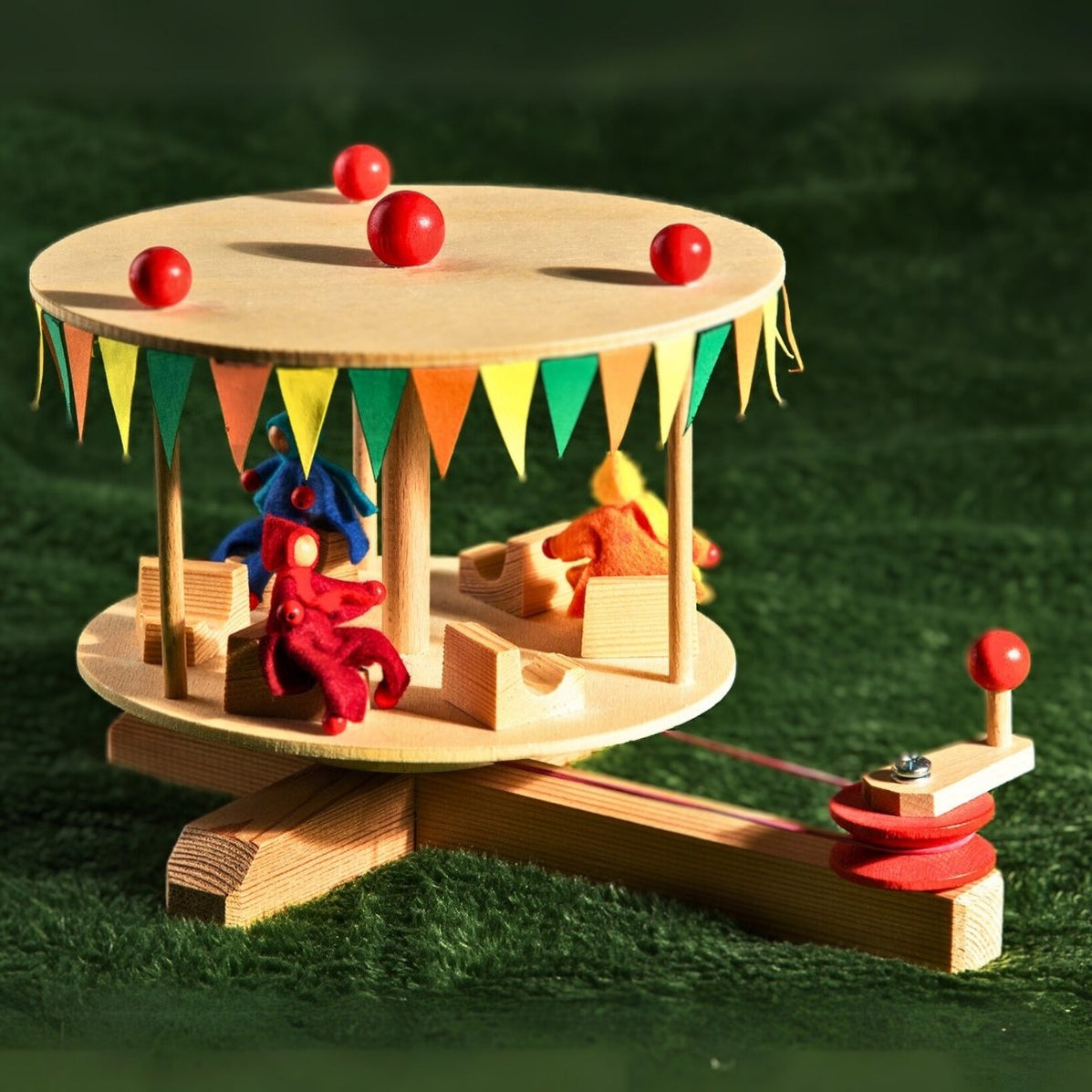 Kraul Miniature Wooden Carousel Toy - Australia — Oskar's Wooden Ark
