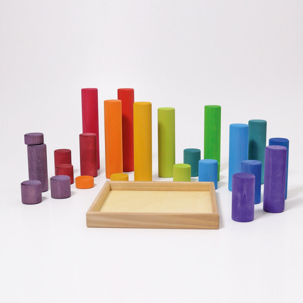 Grimm's Building Rollers Rainbow Large - Oskar's Wooden Ark, Australia