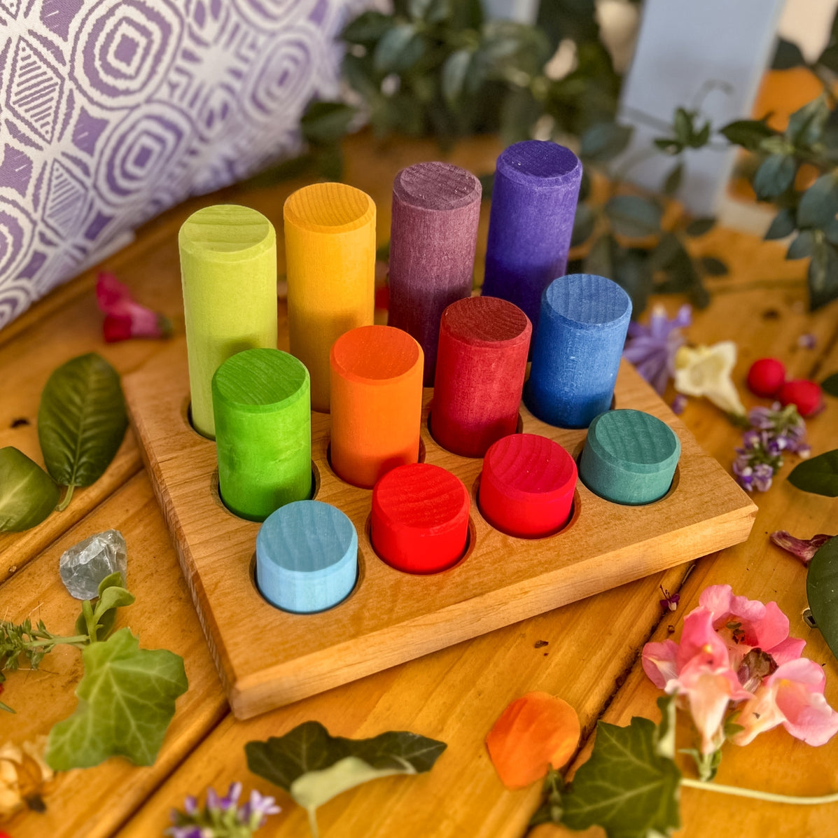 Grimm's Sorting Board Rainbow - Oskar's Wooden Ark, Australia