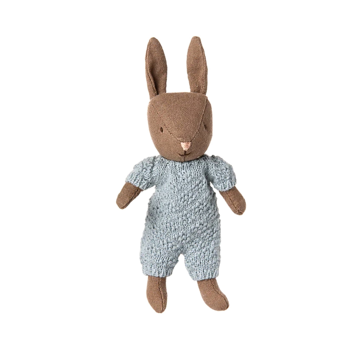 Maileg Micro Rabbit, Blue Knitted Suit - Australia — Oskar's Wooden Ark