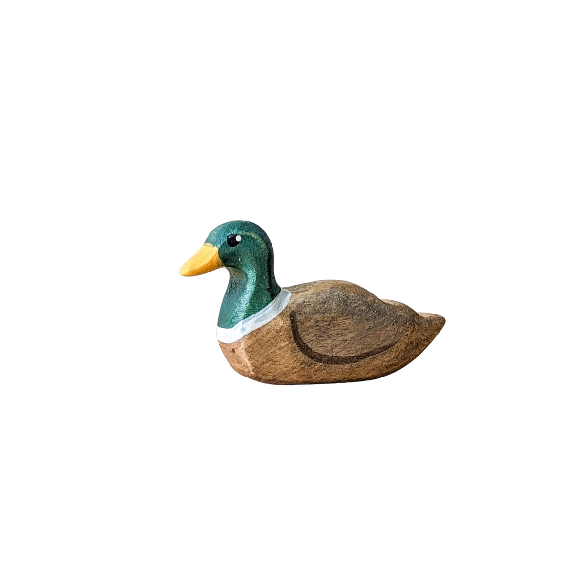 NOM Handcrafted Mallard Duck Sitting - Oskar's Wooden Ark, Australia