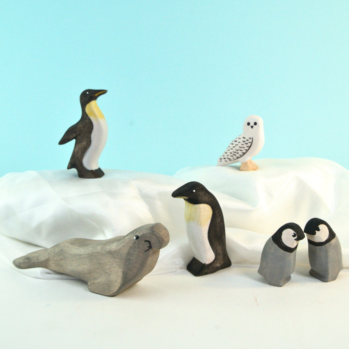 NOM Handcrafted Emperor Penguin - Oskar's Wooden Ark, Australia