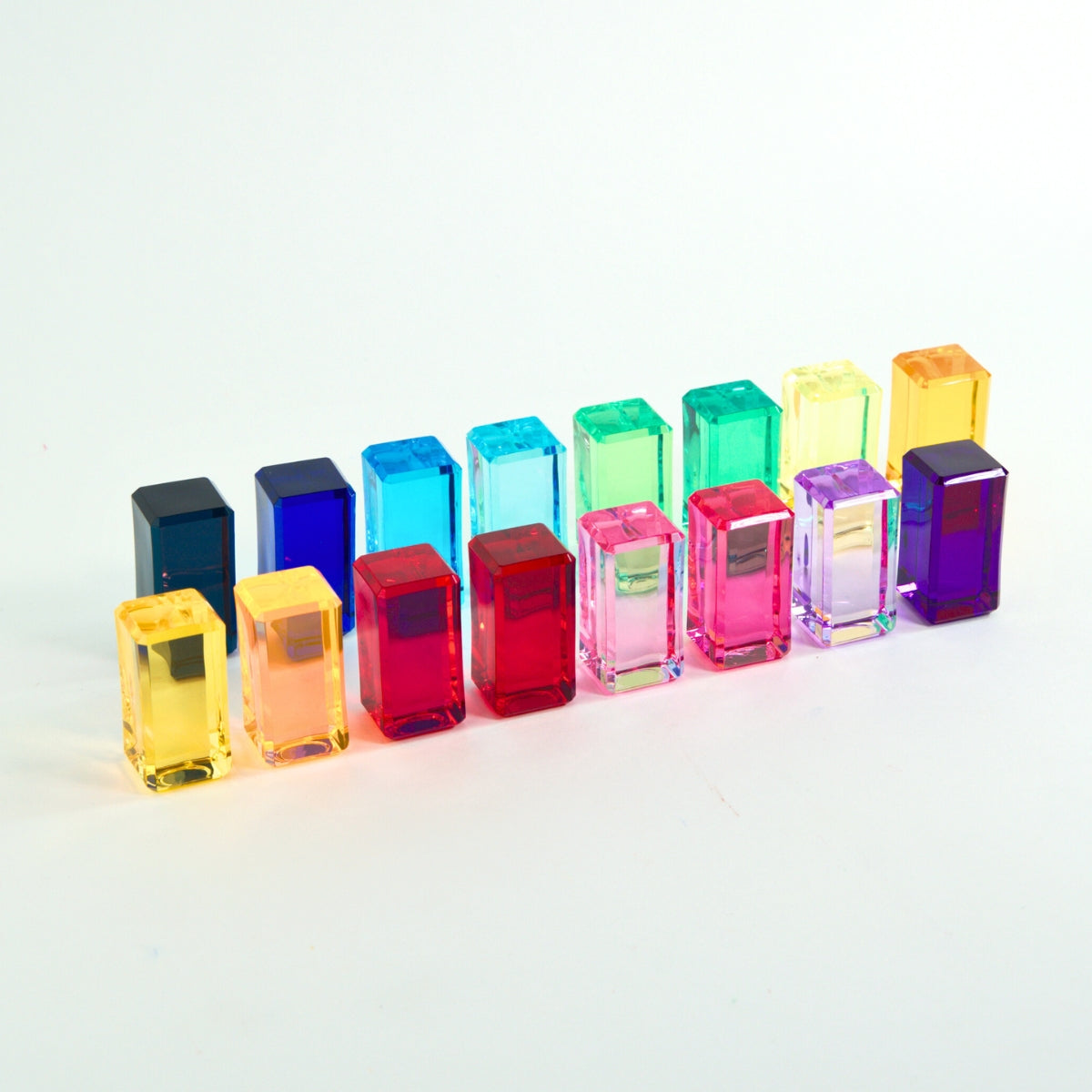 Regenbogenland Translucent Lucite Rainbow Stones Set of 16 — Oskar's ...