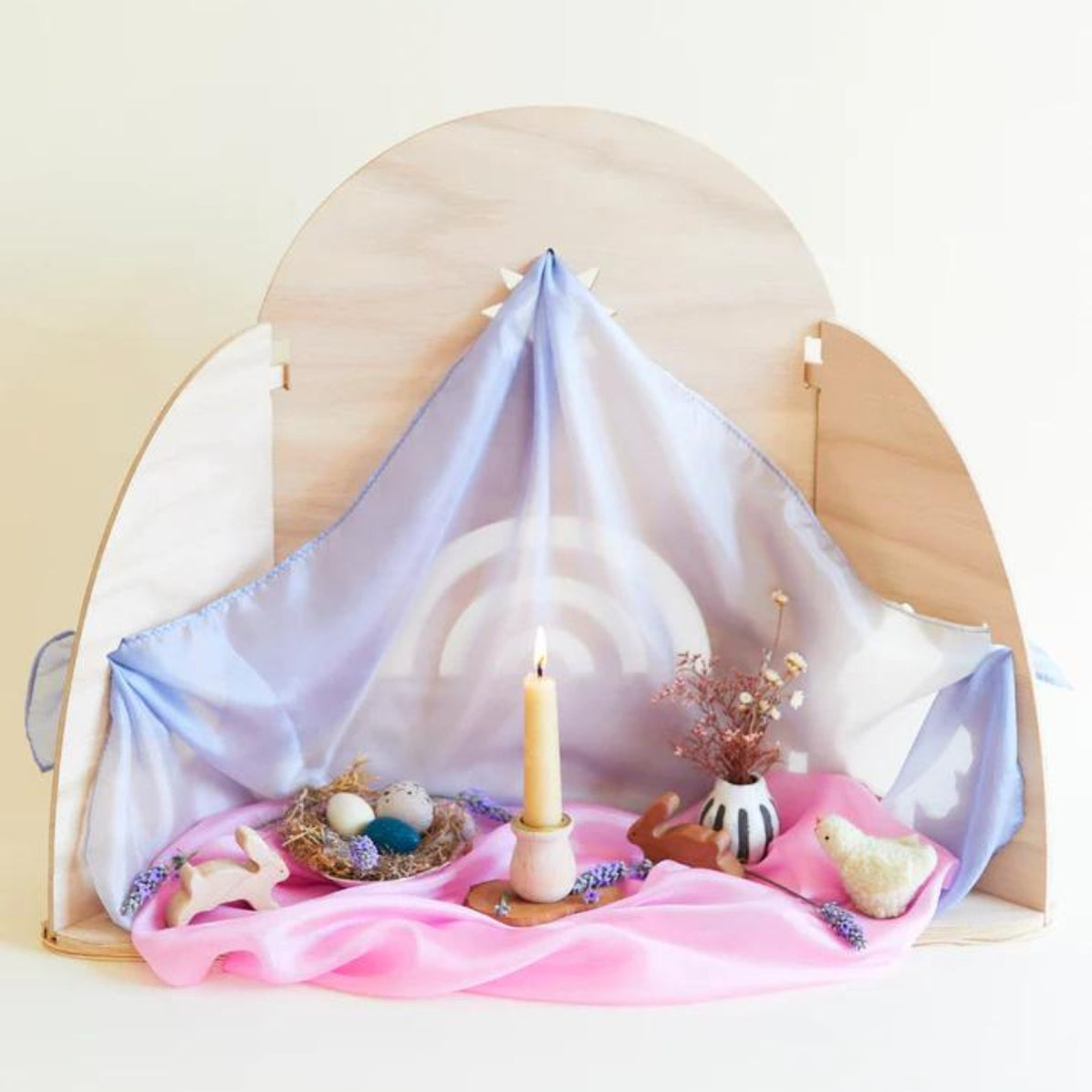 Sarah's Silks Nature Table Display from Oskar's Wooden Ark