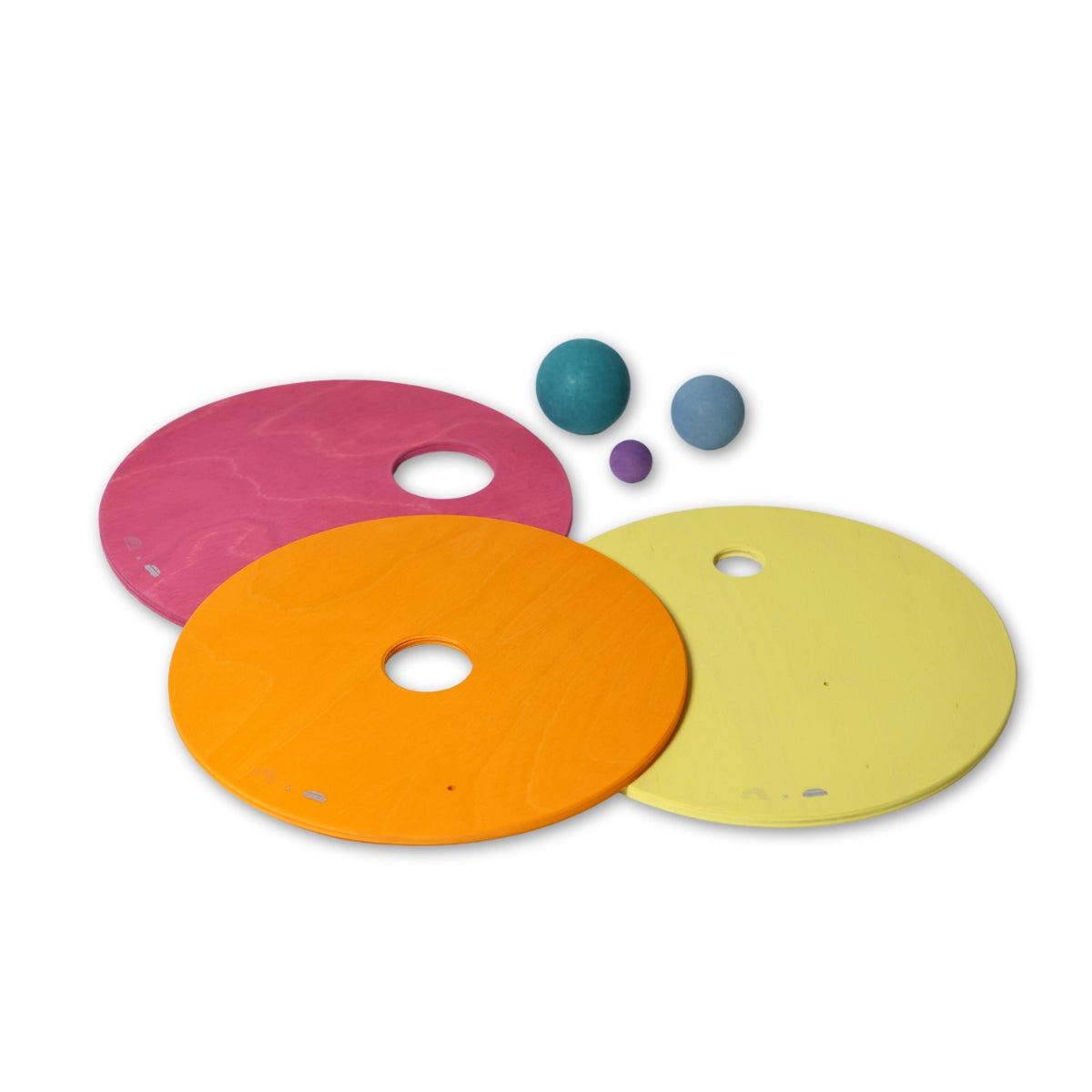Grimm's Ball and Disc Set for Stapelstein - Warm Pastel — Oskar's Wooden Ark