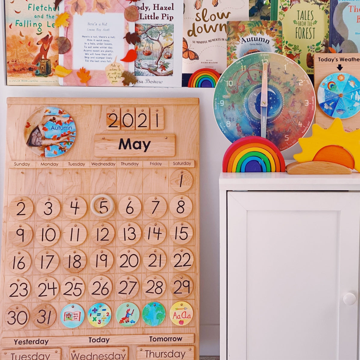 From Jennifer Wooden Perpetual Montessori Classroom Calendar Australia ...