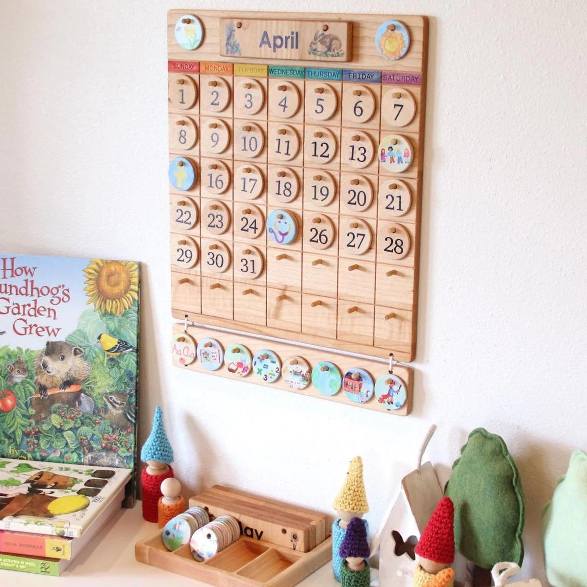 From Jennifer Wooden Perpetual Montessori Calendar in Australia — Oskar ...