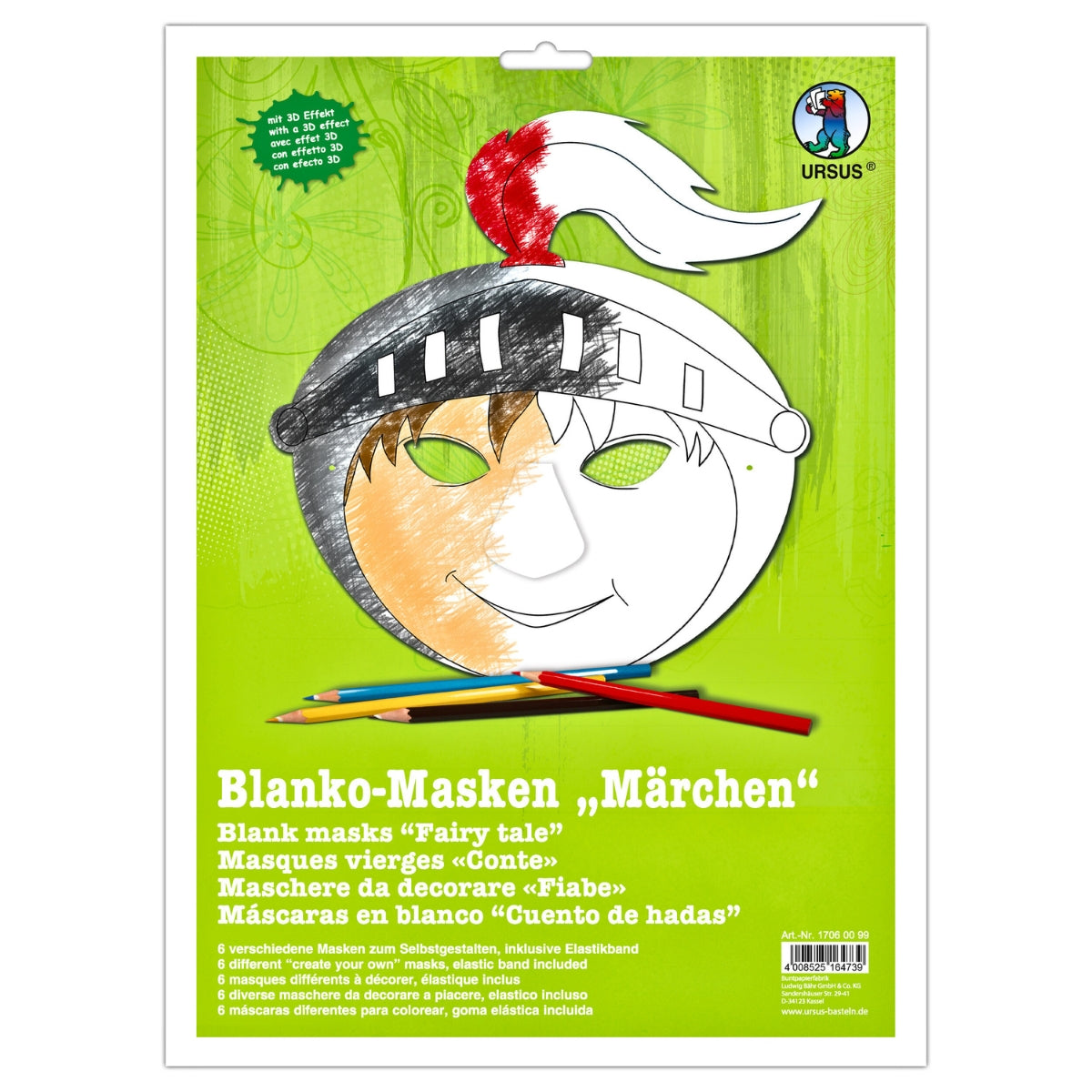 URSUS DIY Masks for Children 6pcs - Fairytale — Oskar's Wooden Ark