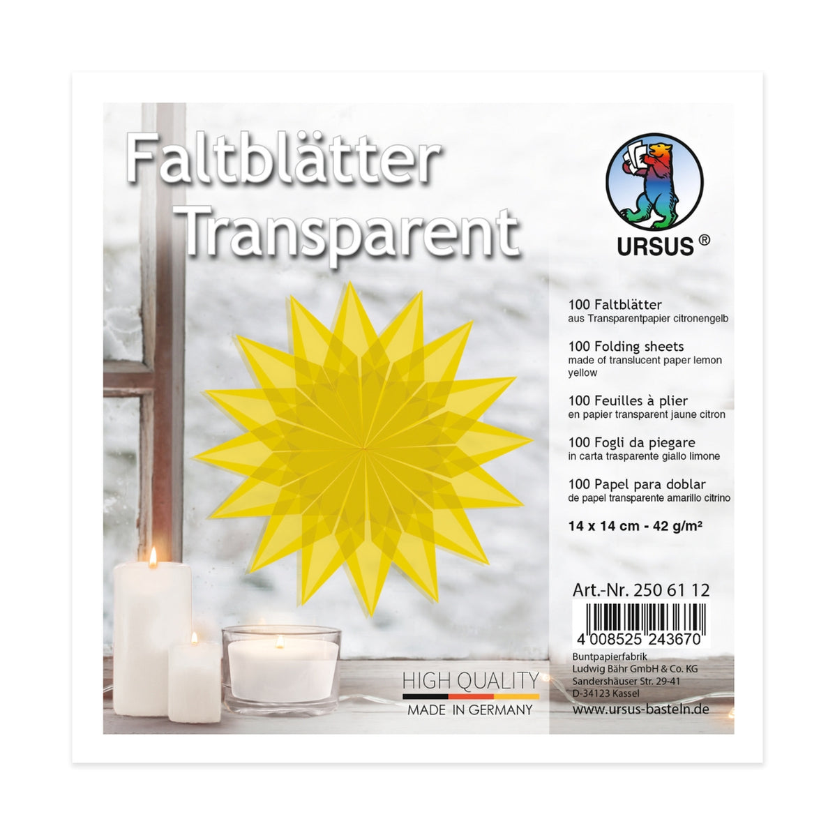 URSUS Sheer Folding Paper 100pc. - Australia — Oskar's Wooden Ark