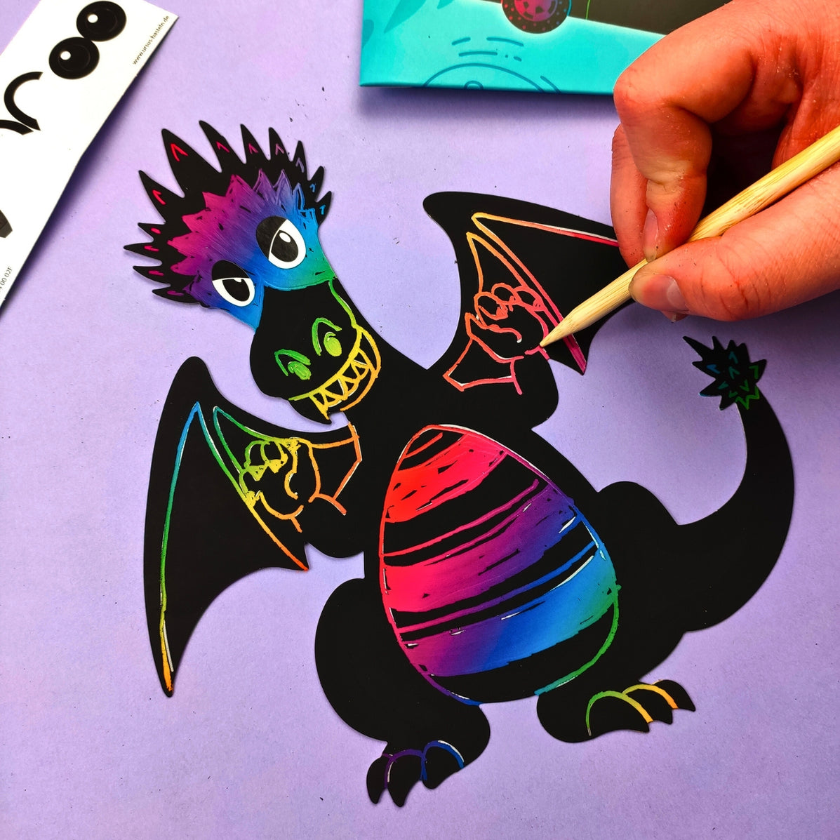 URSUS Scratch Art Cutouts, 6pc Dragons & Vehicles — Oskar's Wooden Ark