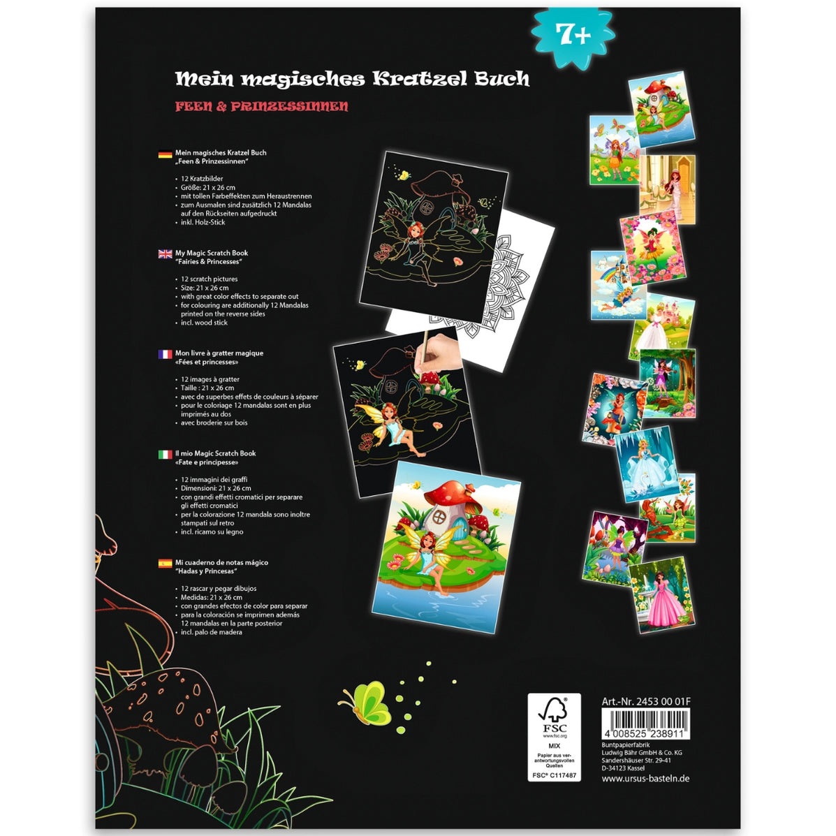 URSUS Scratch Art Pictures Fairytale 12x Australia — Oskar's Wooden Ark