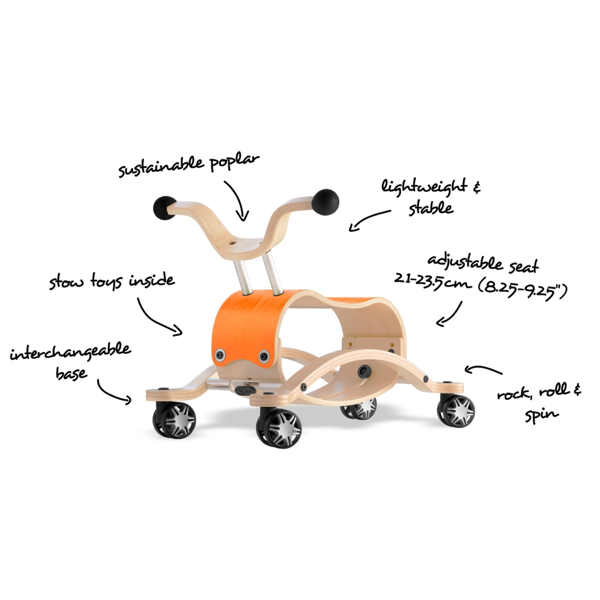 Wishbone Mini Flip Racer 2 in 1 - Rocker, Drifting Ride On Toy — Oskar ...