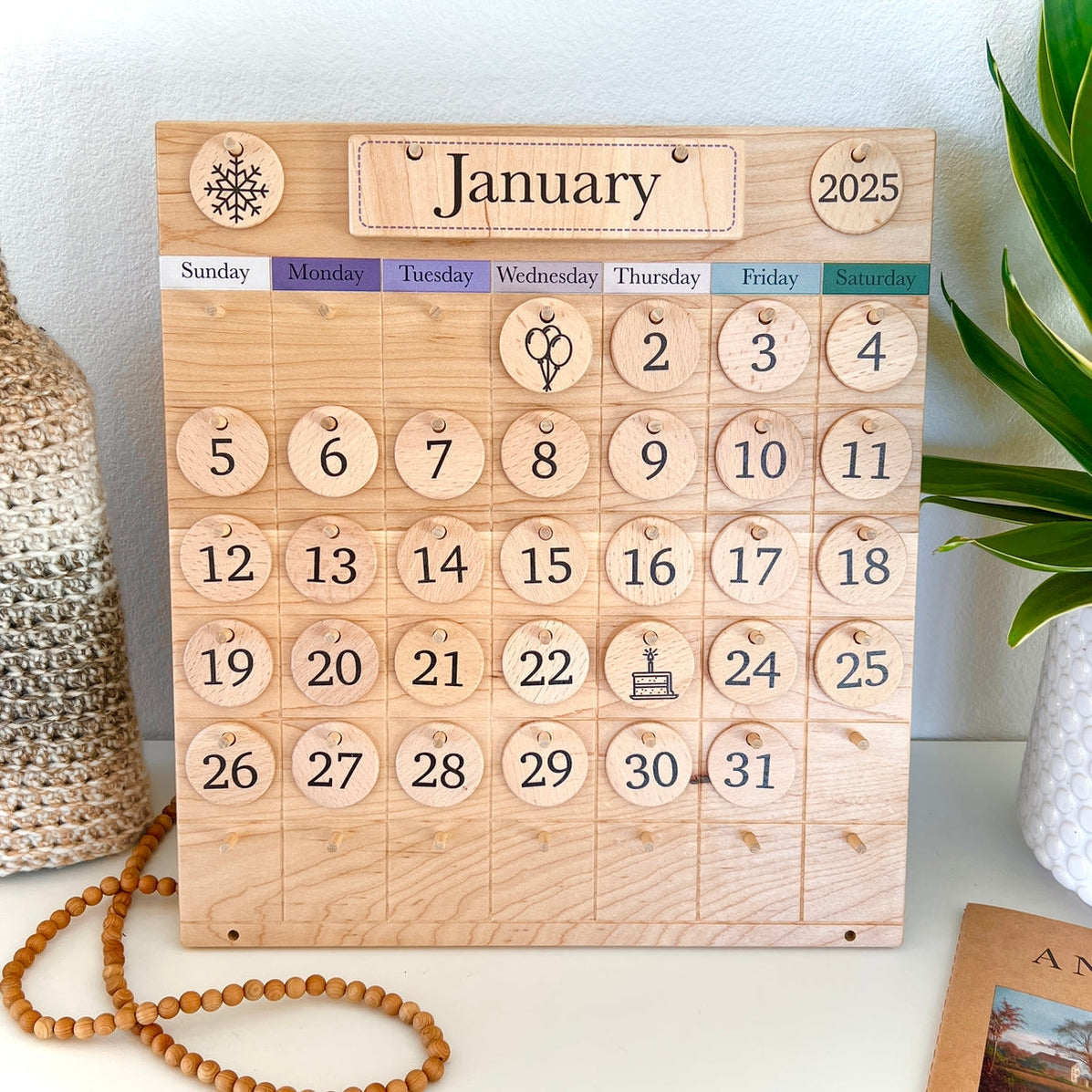 From Jennifer Wooden Perpetual Montessori Calendar in Australia — Oskar ...
