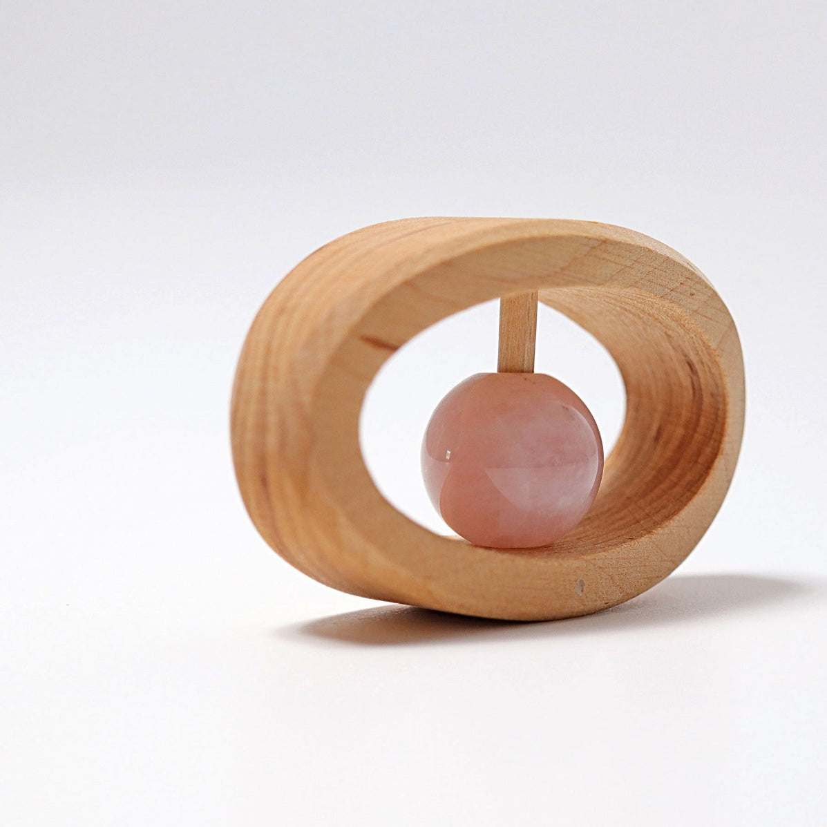 Grimm's Wooden Baby Toy Grasping Rattle - Rose Quartz - Australia ...
