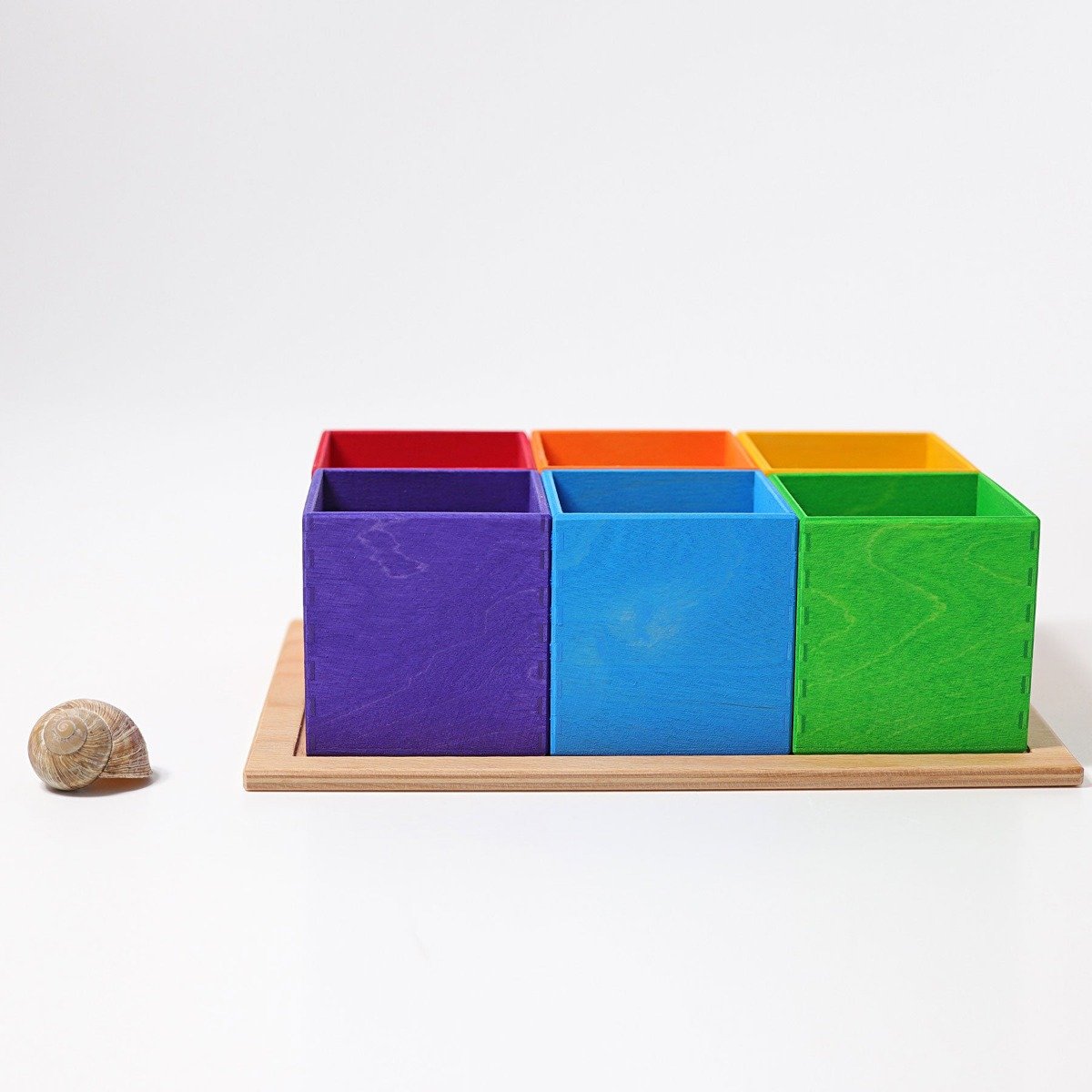 Grimm's Rainbow Sorting Boxes Small from Oskar's Wooden Ark