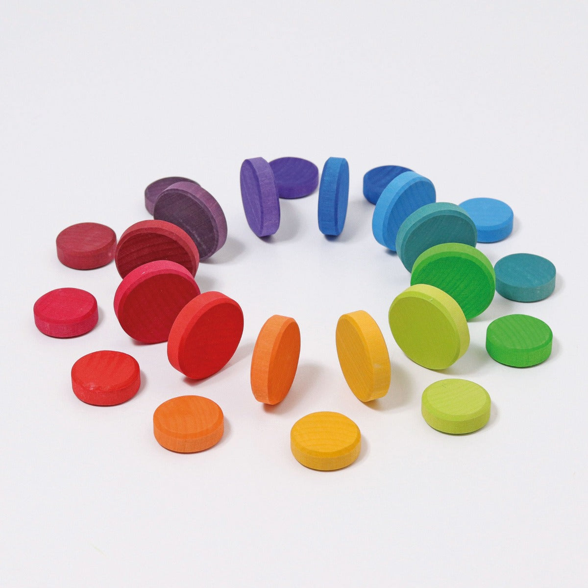Grimm's Wooden Rainbow Coins from Oskar's Wooden Ark