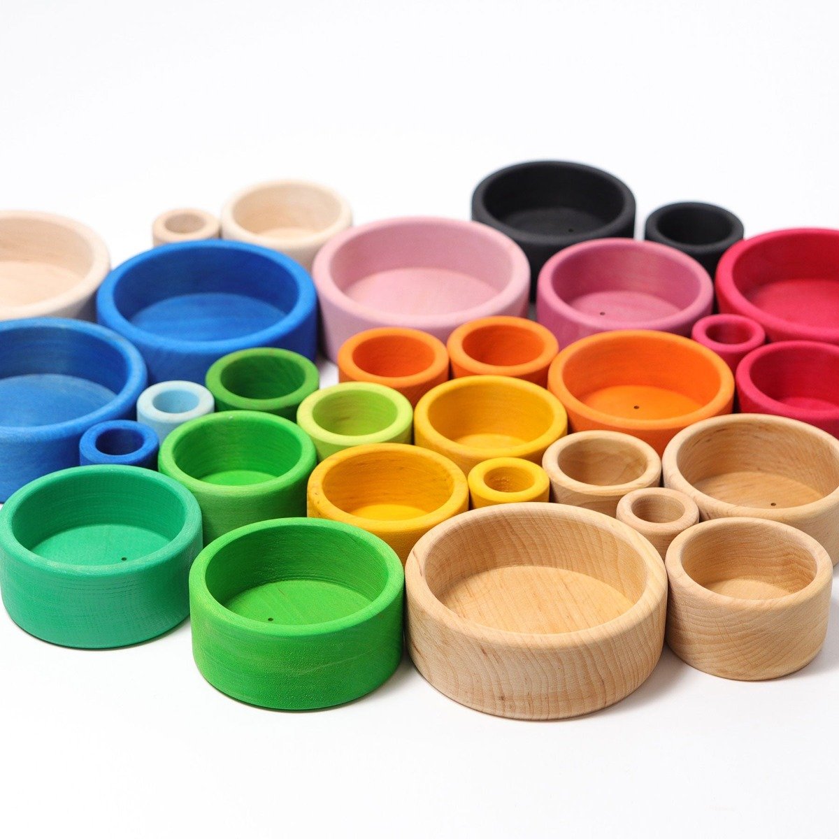 Grimm's Natural Stacking Bowls from Oskar's Wooden Ark