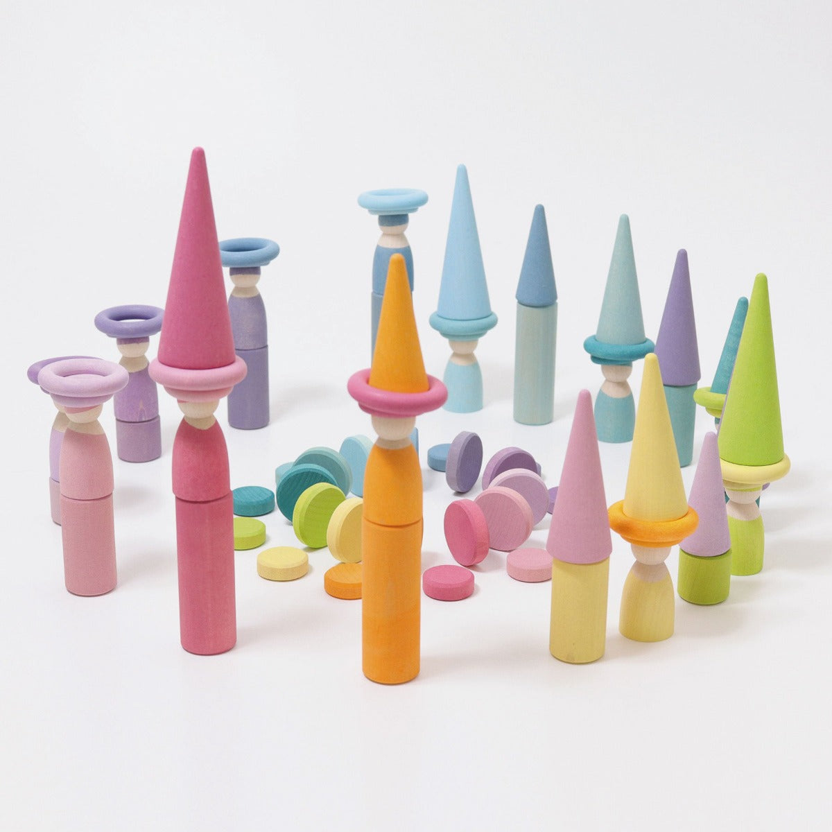 Grimm's Rollers Stacking Game Pastel Small (2020) — Oskar's Wooden Ark