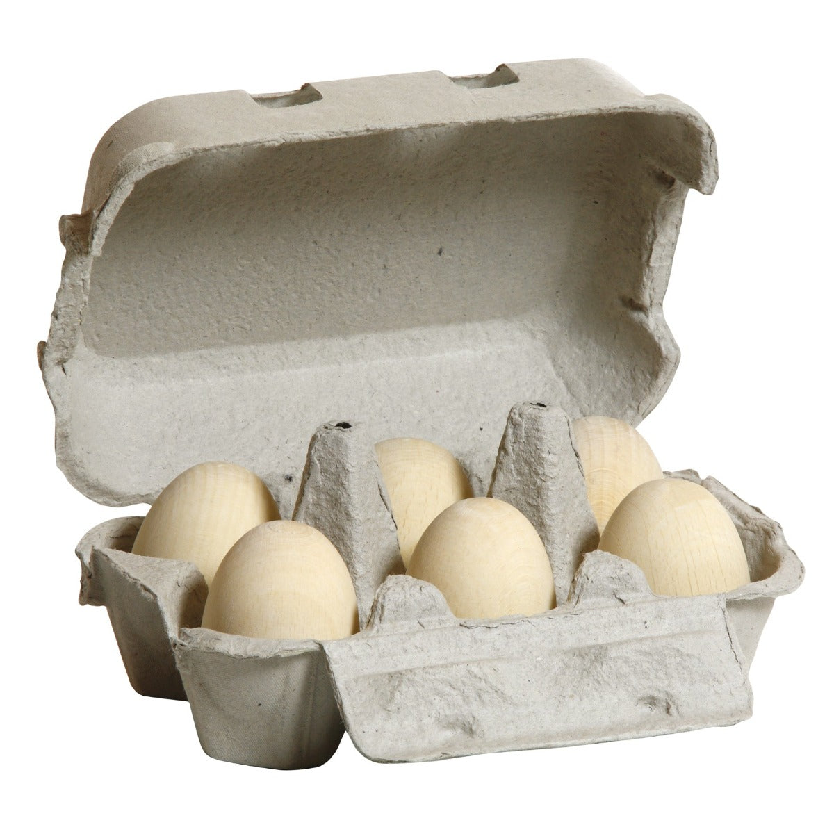 Eggs White Sixpack Wooden Playfood from Oskar's Wooden Ark