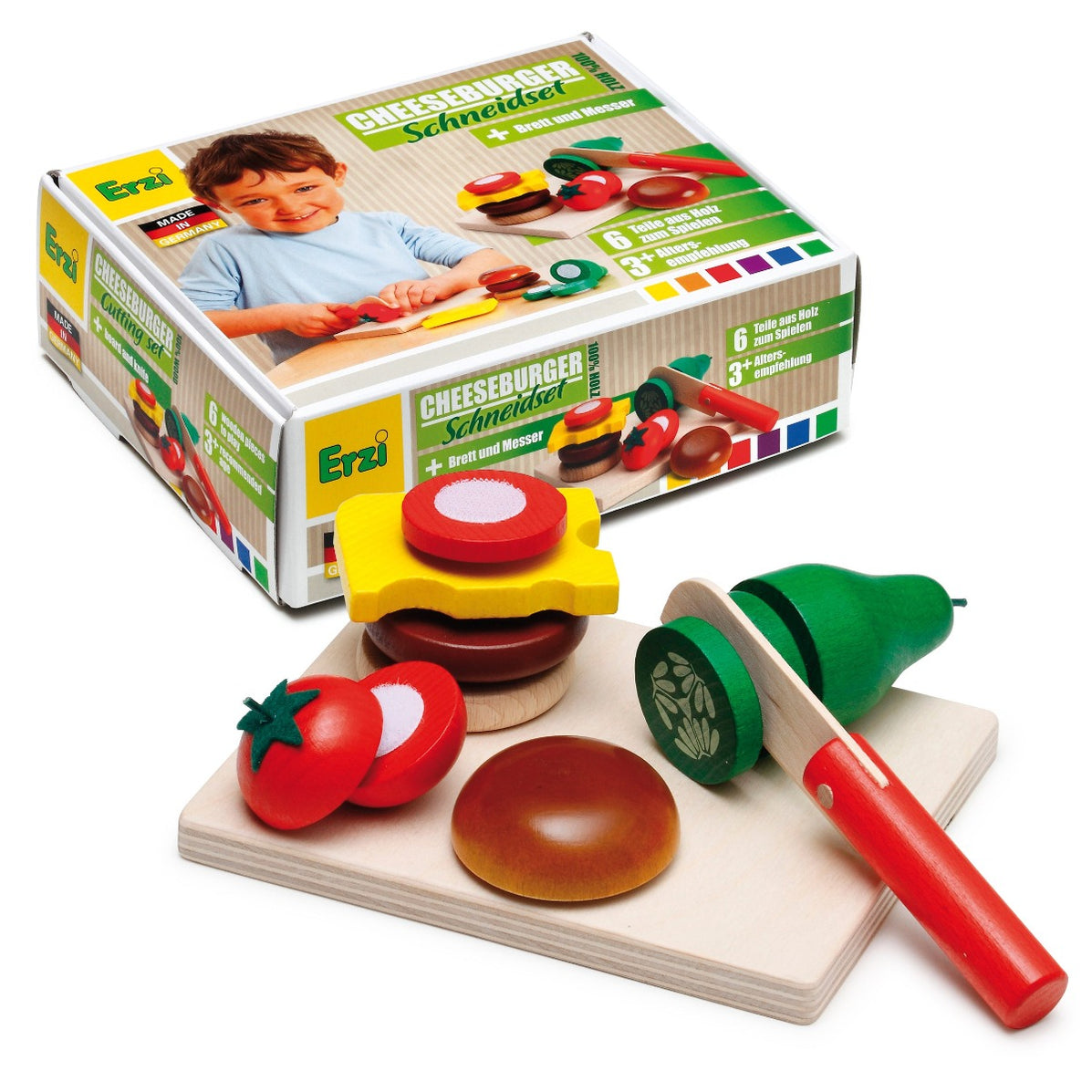 Erzi Cheeseburger Wooden Play Food Set - Australia — Oskar's Wooden Ark