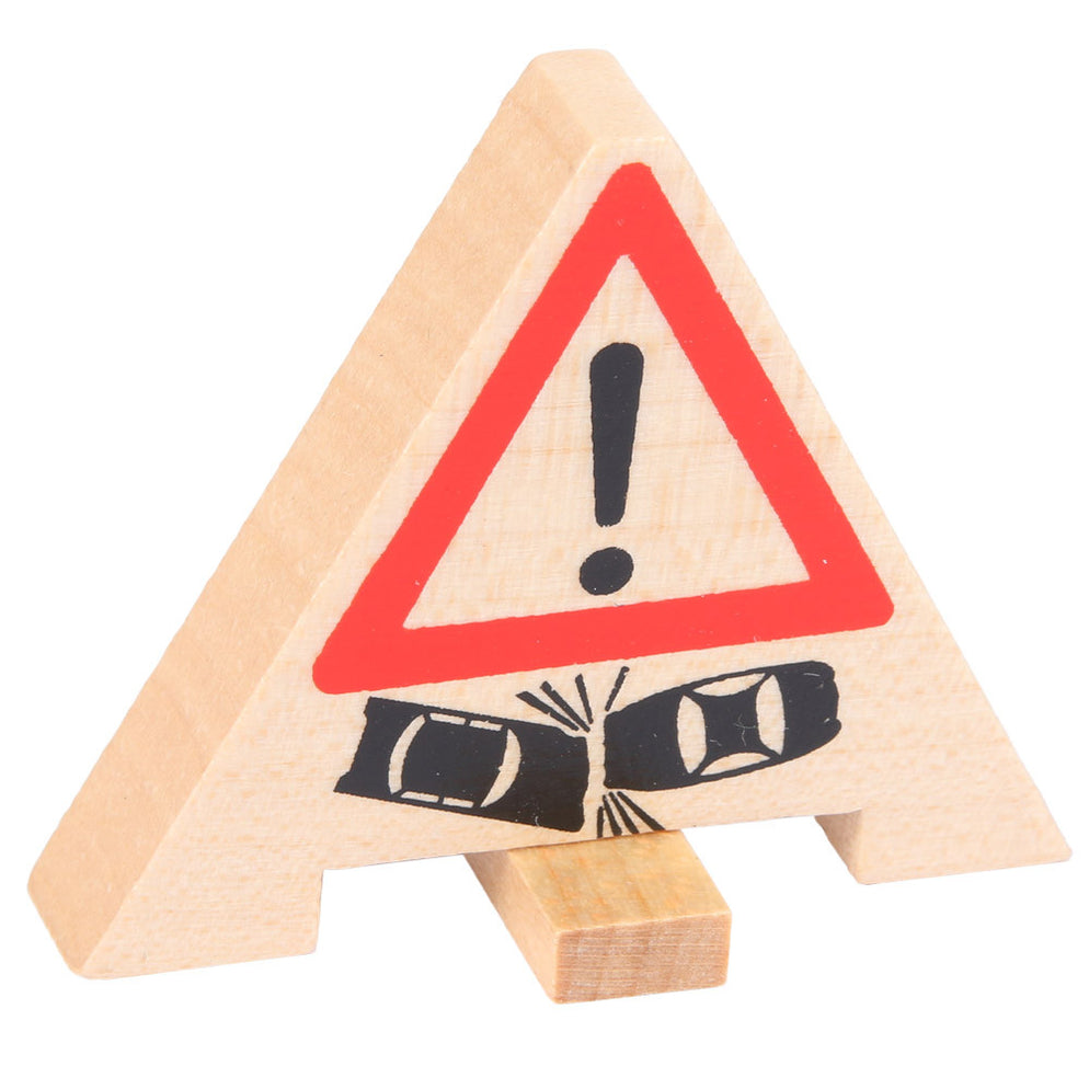 Beck Traffic Vehicle Collision Road Sign — Oskar's Wooden Ark