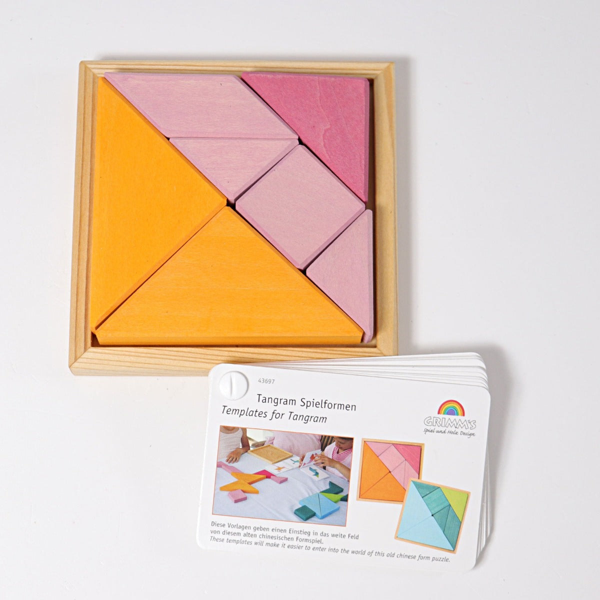 Grimm's Tangram - Pink & Orange - Oskar's Wooden Ark, Australia