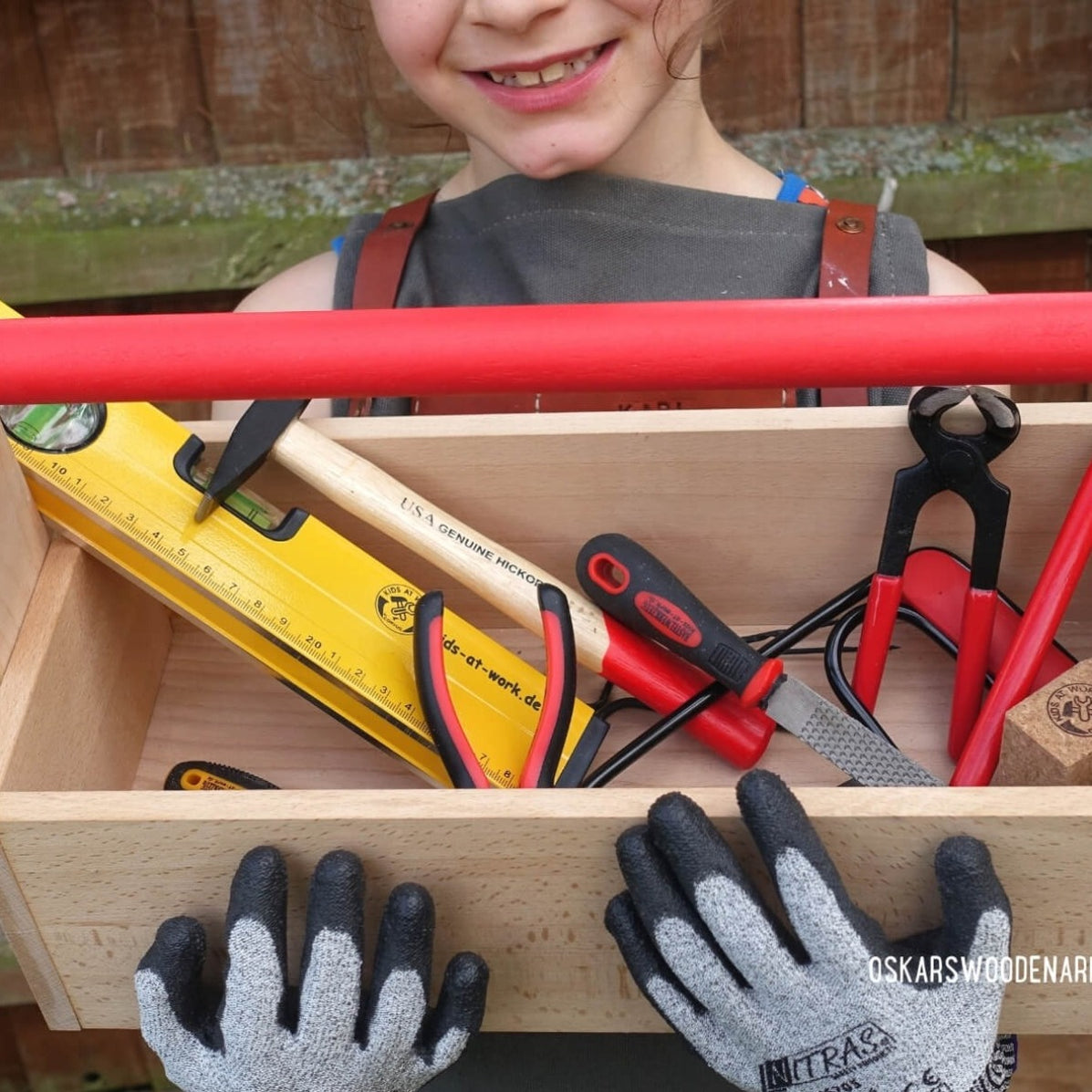 DIY Wooden Tool Box Kit Corvus Kids at work real tools for kids — Oskar ...