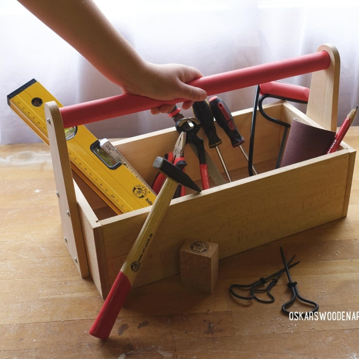 DIY Wooden Tool Box Kit Corvus Kids at work real tools for kids — Oskar ...
