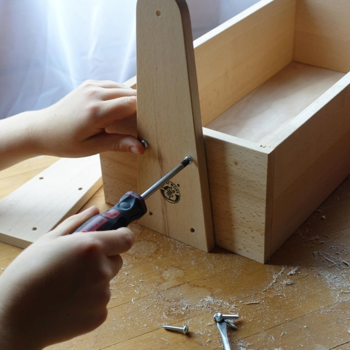 DIY Wooden Tool Box Kit Corvus Kids at work real tools for kids — Oskar ...