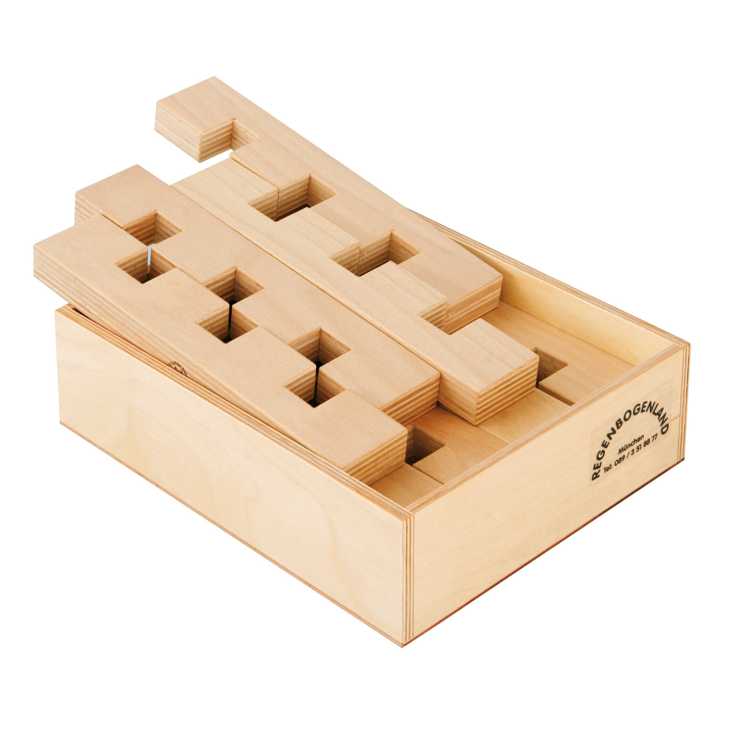 Regenbogenland Wooden Interlocking Slats Building Blocks Australia ...