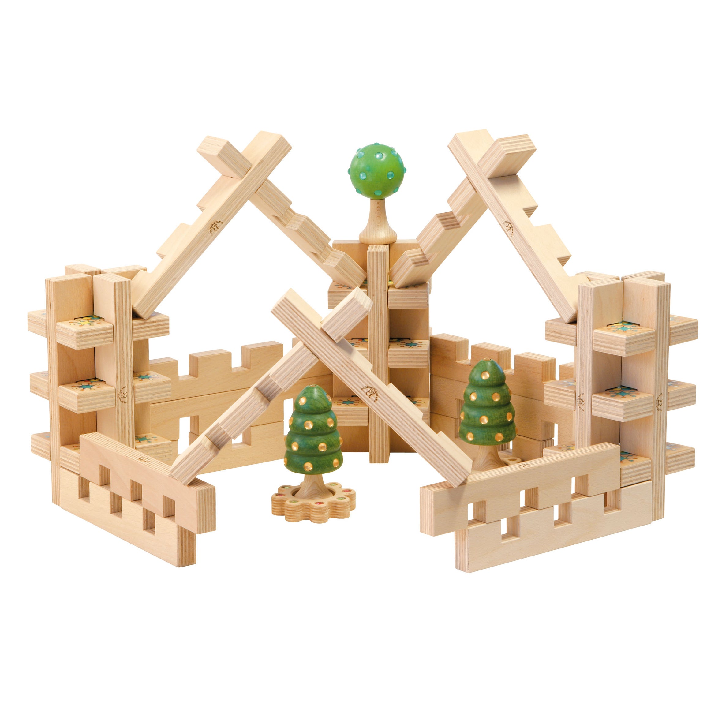 Regenbogenland Wooden Interlocking Slats Building Blocks Australia ...