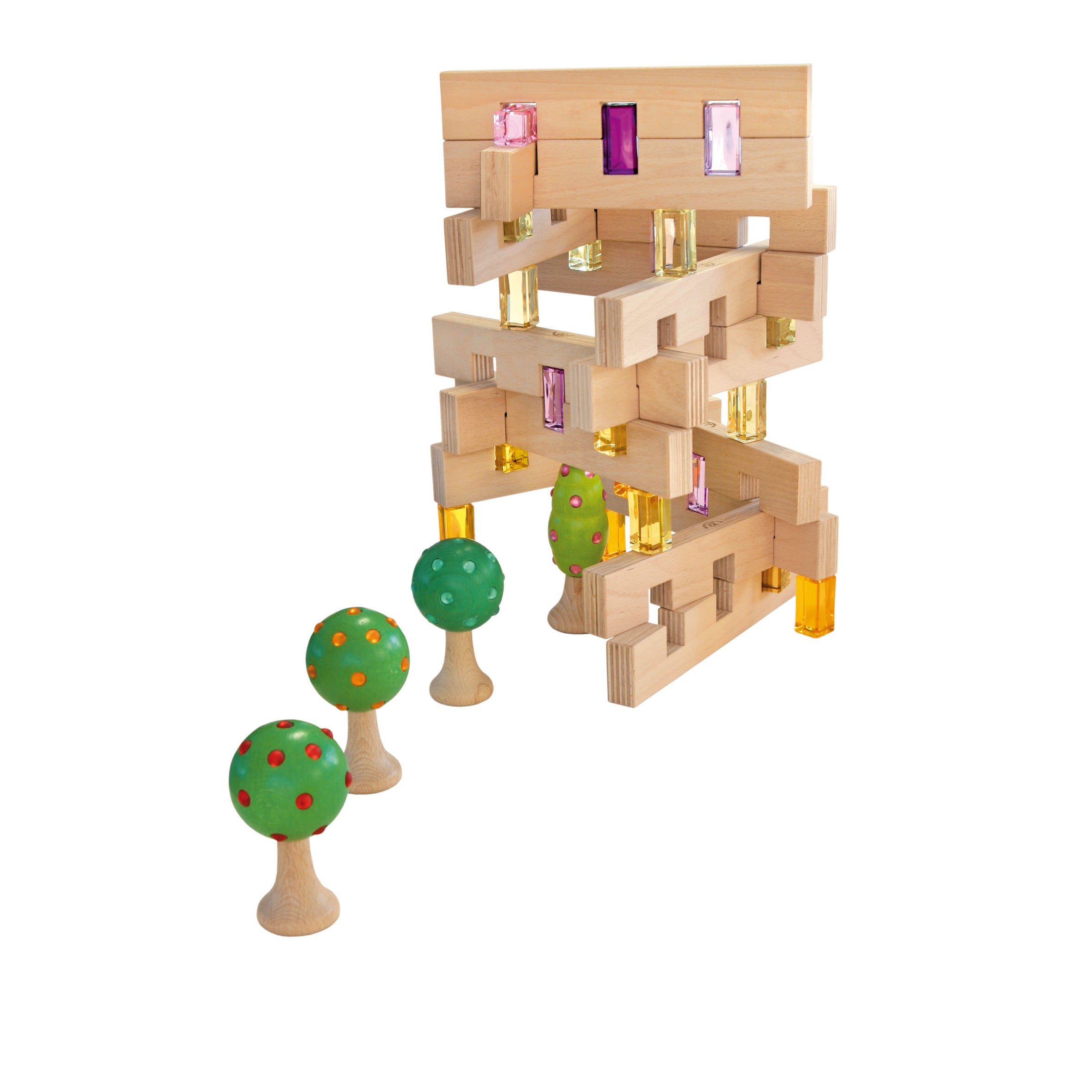 Regenbogenland Wooden Interlocking Slats Building Blocks Australia ...