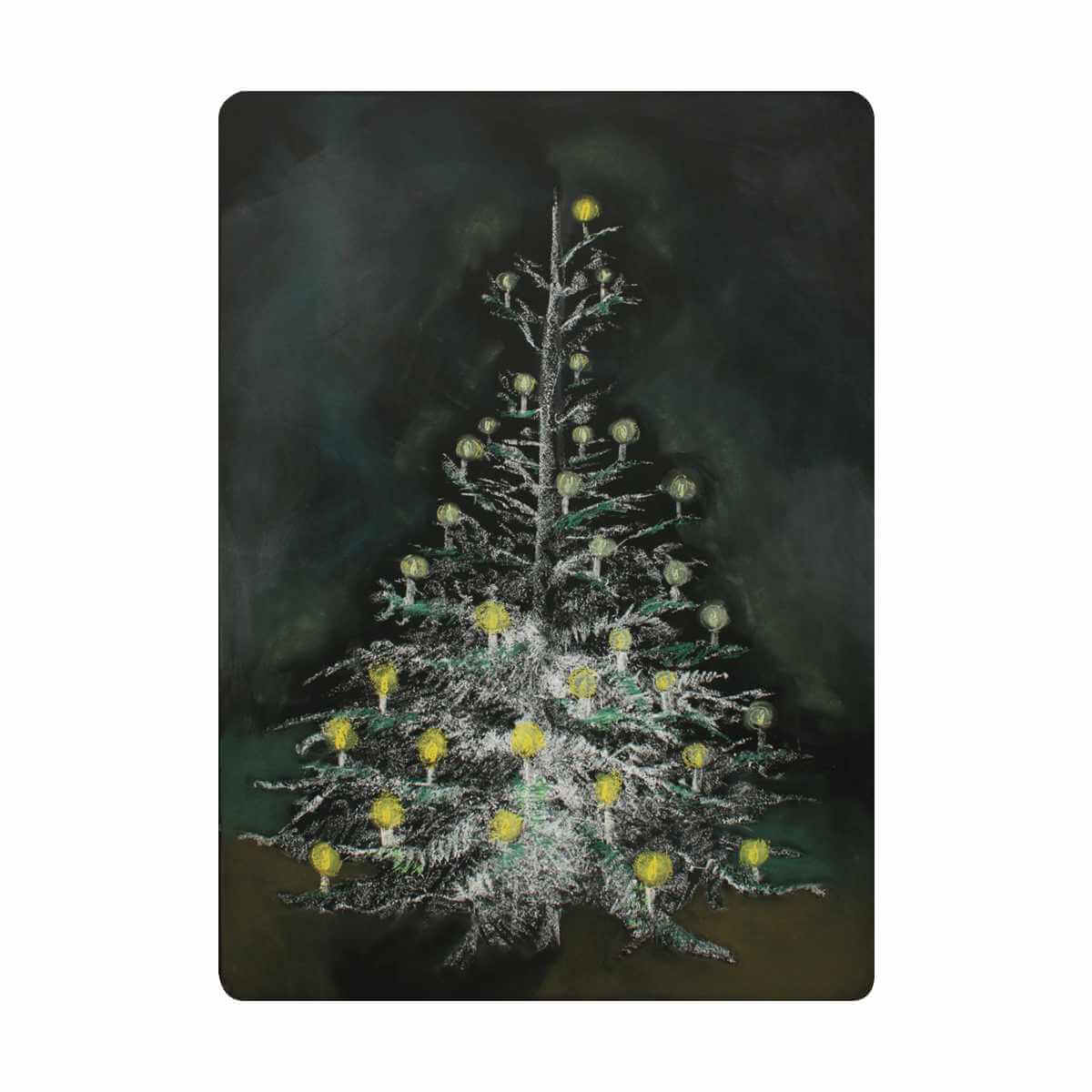 Chalkboard Art Cards - Christmas Tree, pack of 5 cards — Oskar's Wooden Ark