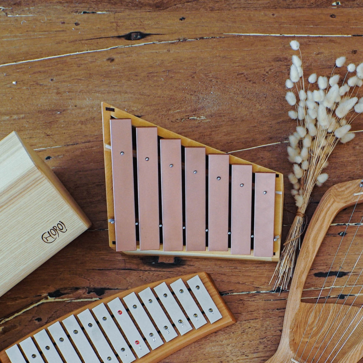 Choroi Copper Pentatonic Glockenspiel - 7 tones, A=440 Hz — Oskar's Wooden Ark