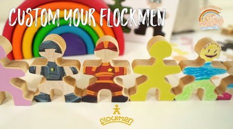Flockmen Creative Sticker Set 16 Pieces — Oskar's Wooden Ark